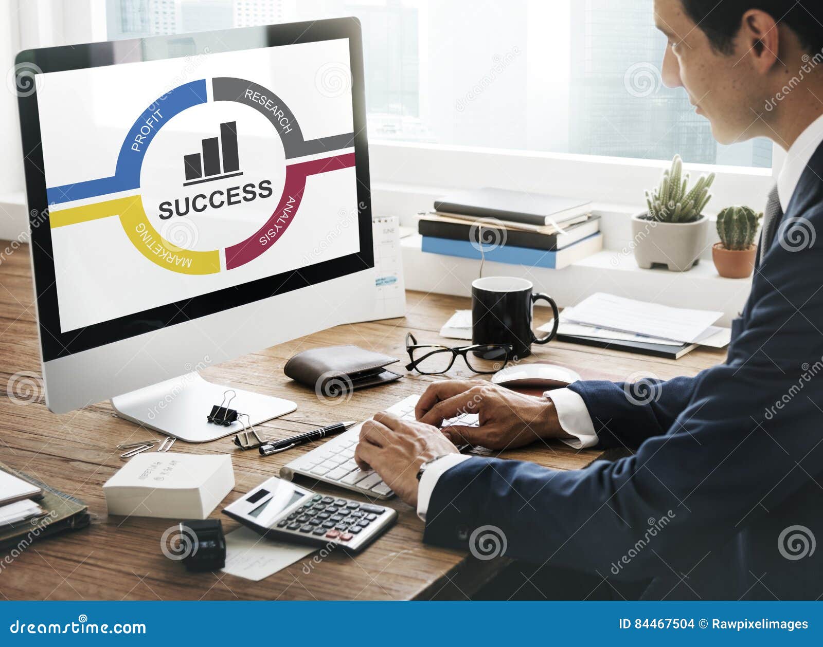 Target Achievement Mission Bar Chart Concept Stock Photo - Image of ...
