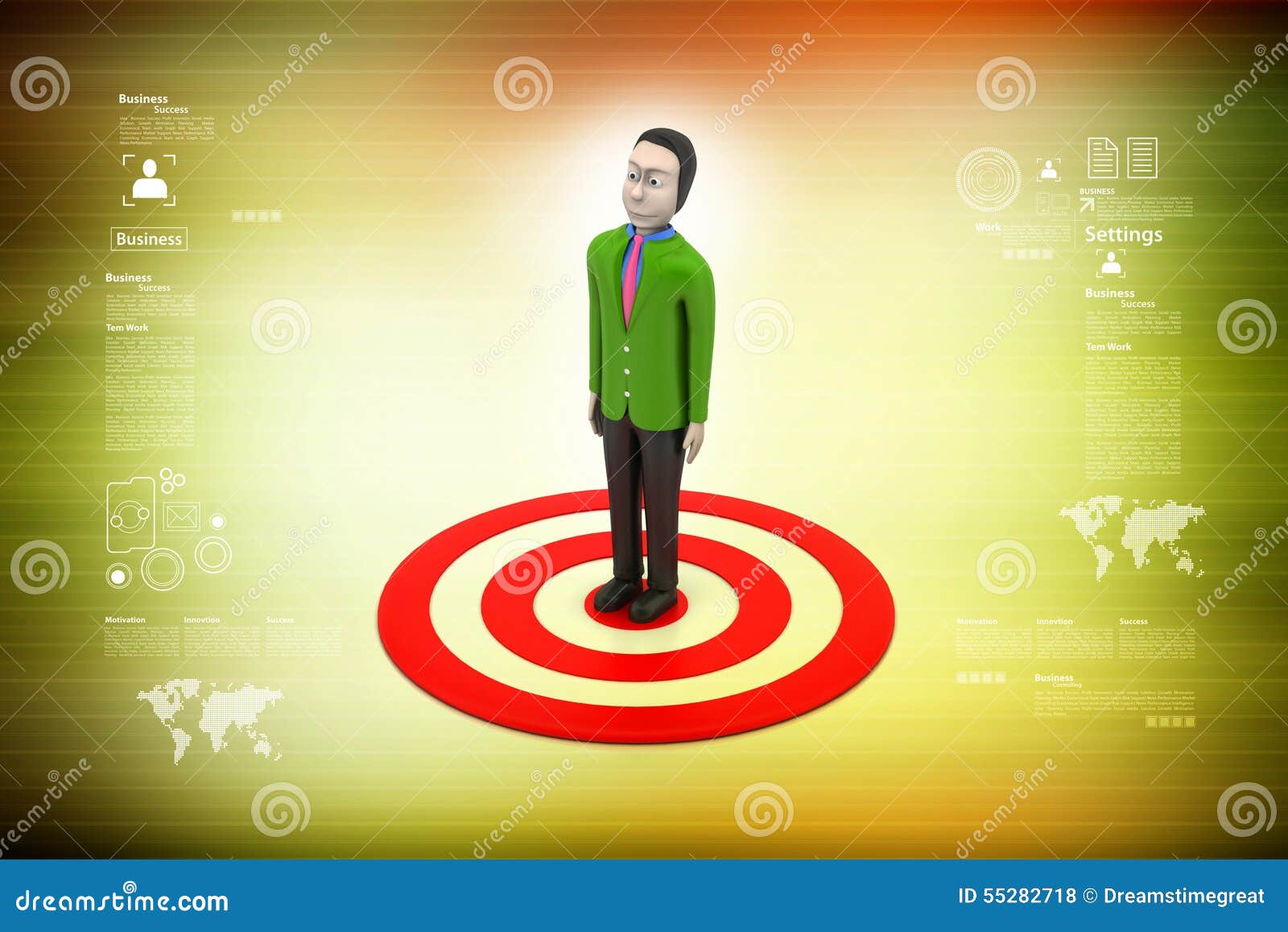 Target achieving concept stock illustration. Illustration of group ...