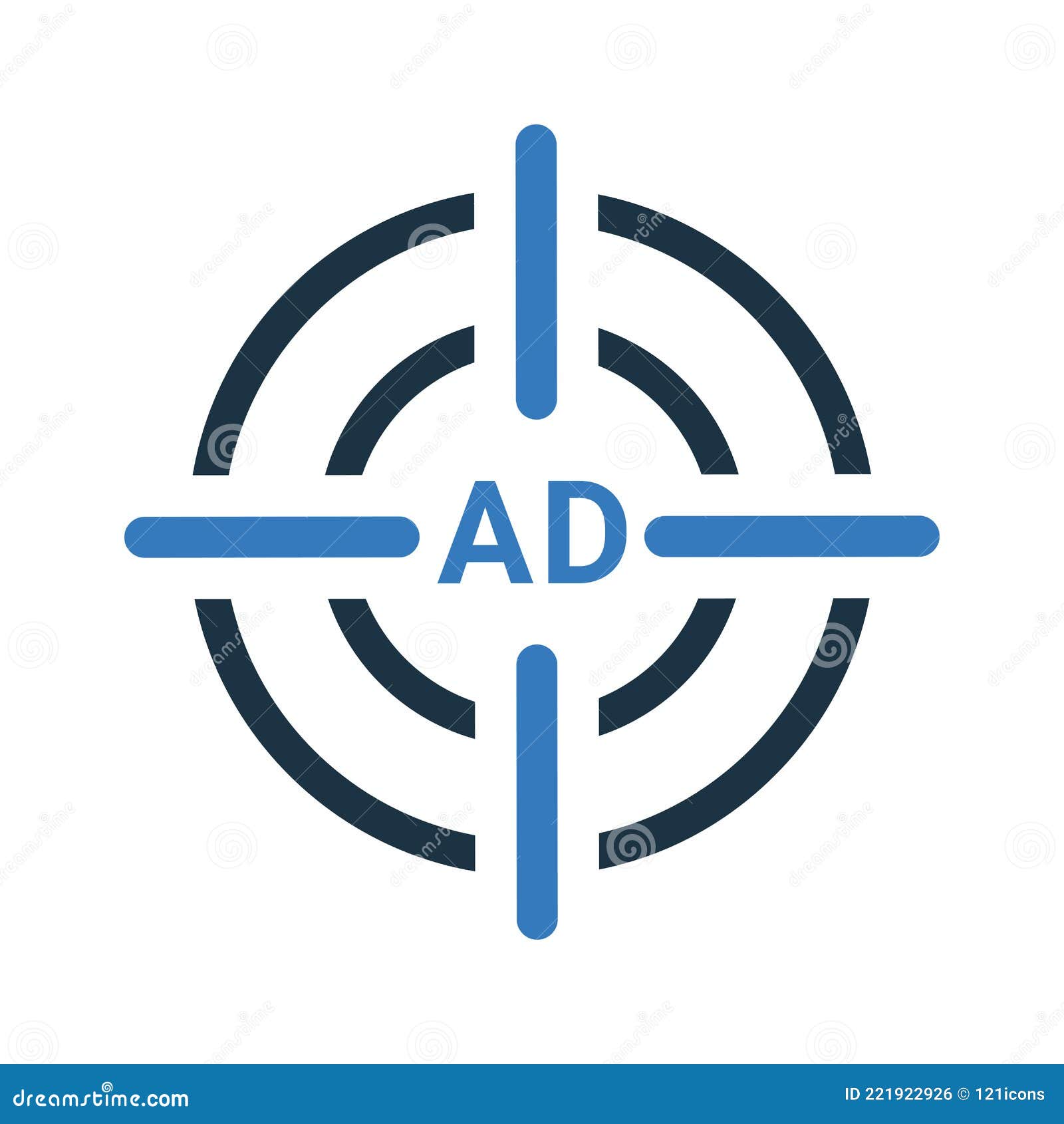 Target, Ad Icon. Simple Editable Vector Illustration Stock Vector ...