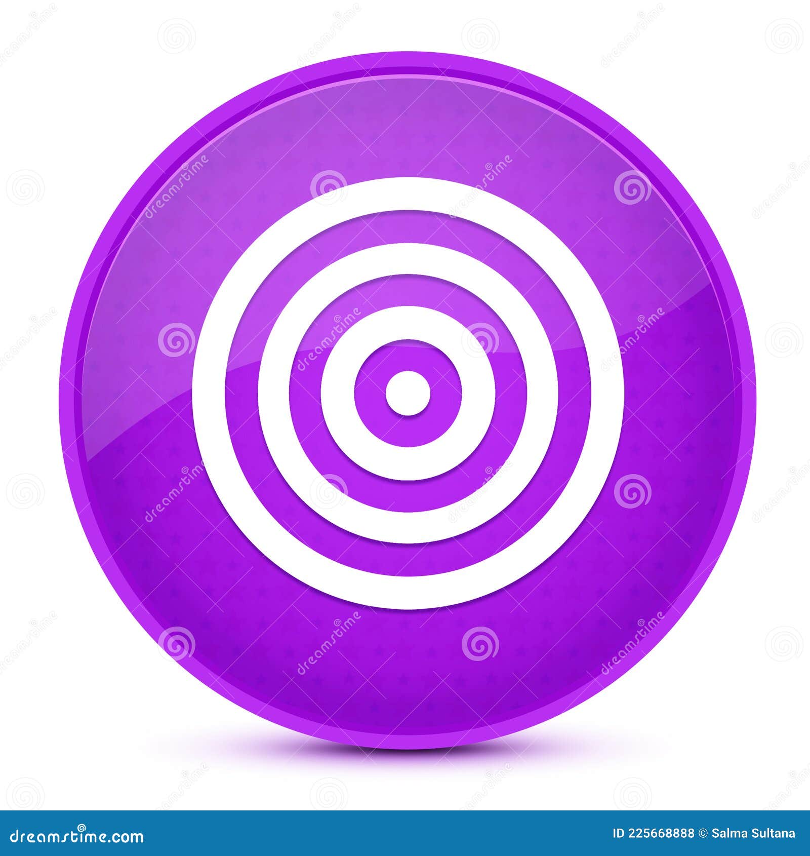 Target Aesthetic Glossy Purple Round Button Abstract Stock Illustration ...