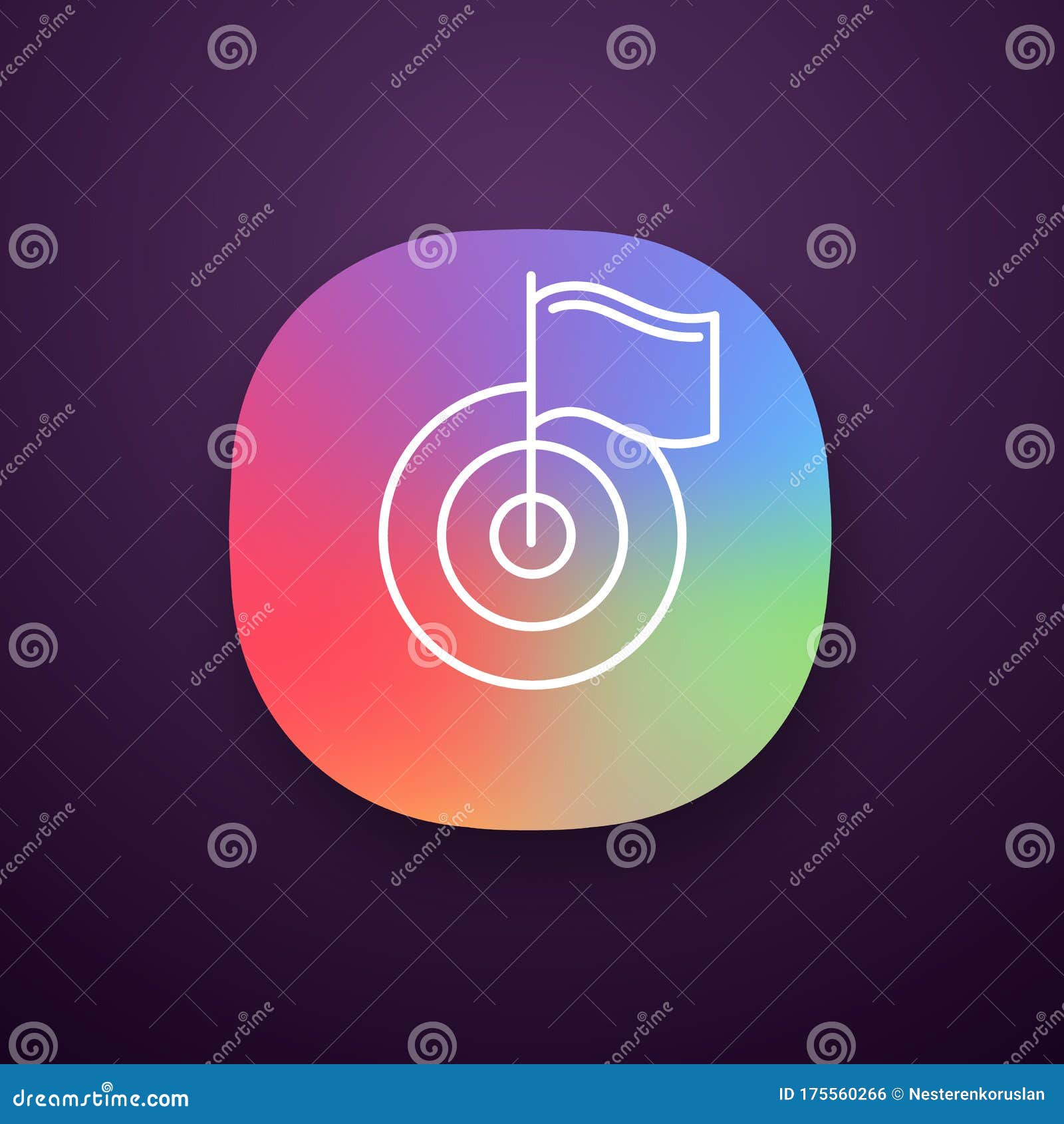 Target, aim app icon stock vector. Illustration of mobile - 175560266