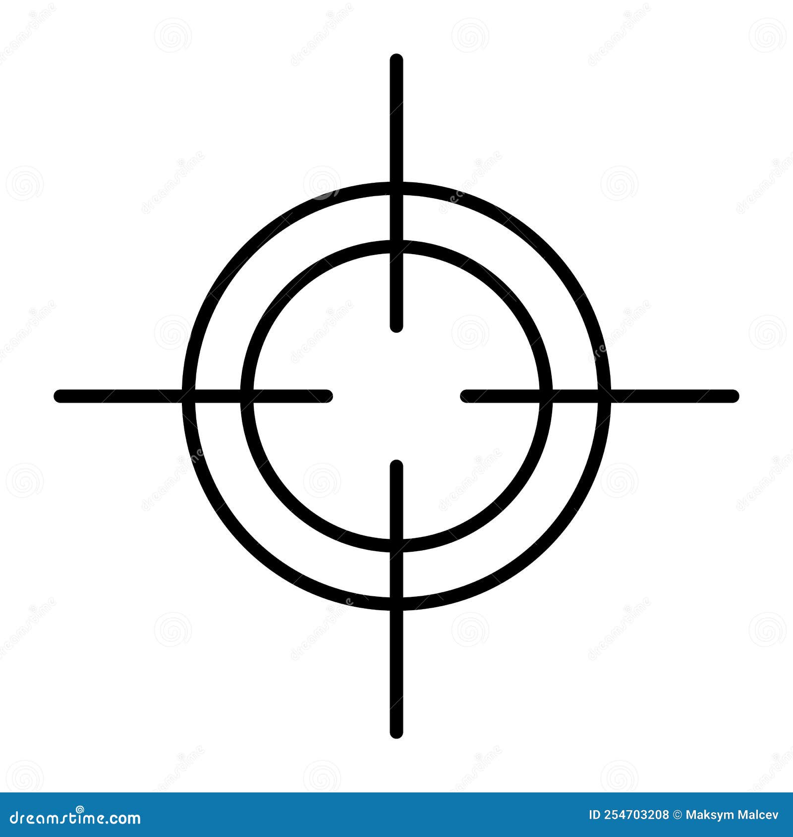 Target and Aim Icon. Game Sign. Focus Symbol Stock Vector ...