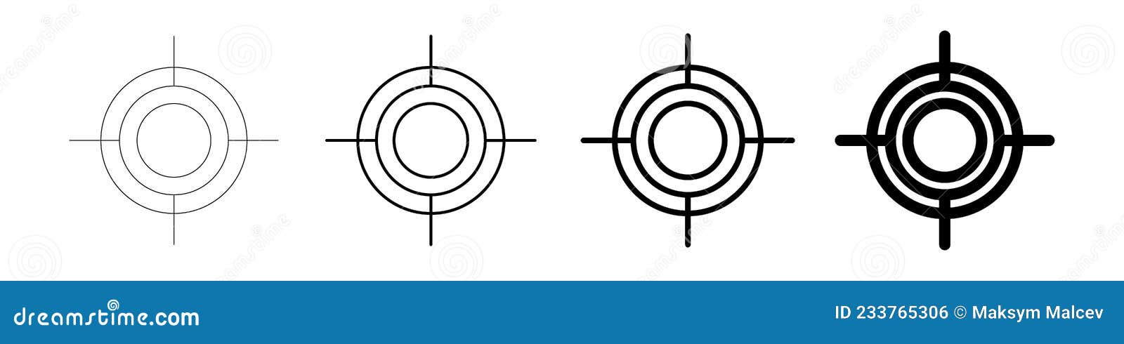Target Aim Icon Set. Vector Illustration Isolated on White Background ...