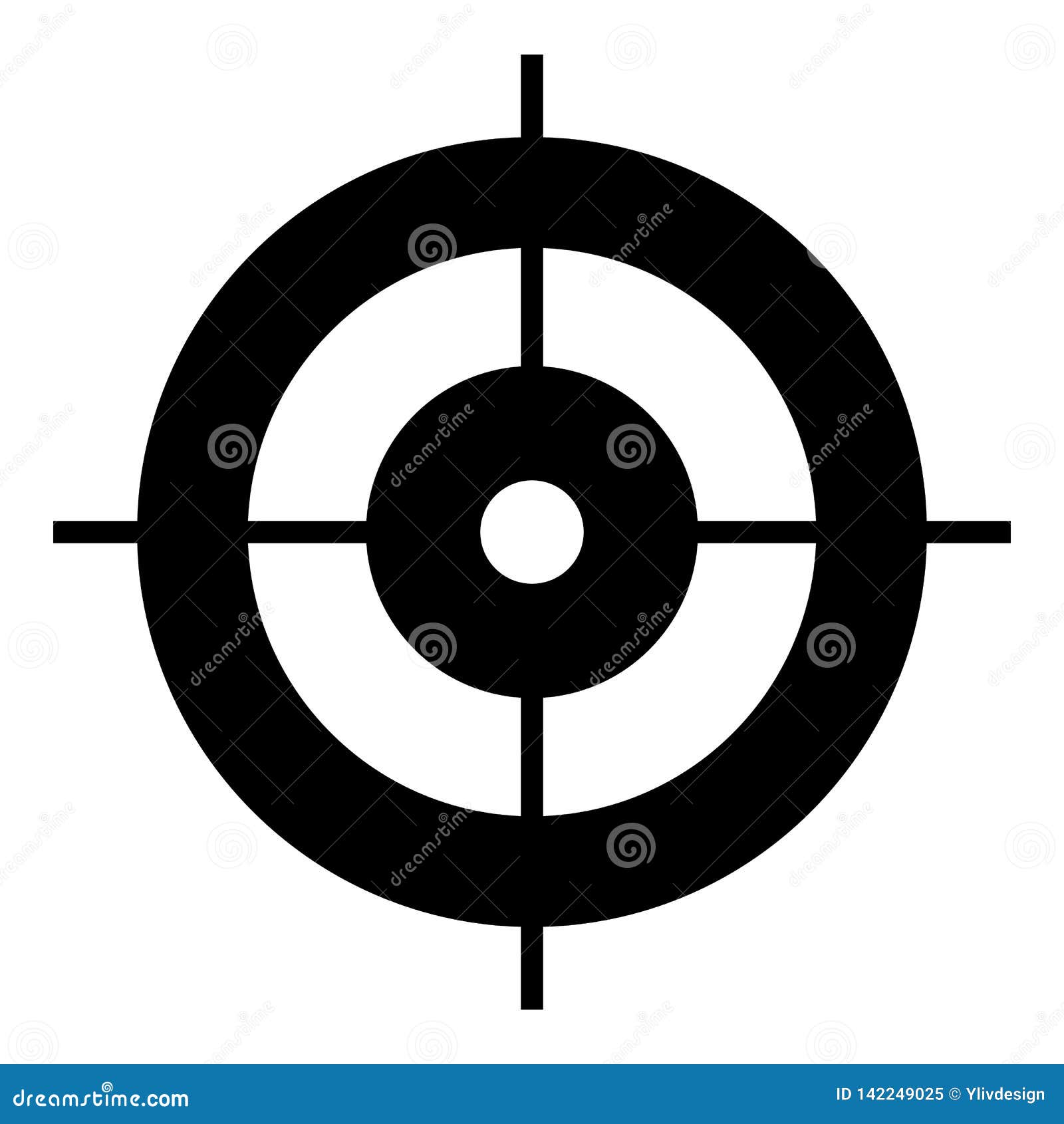 Target Aim Icon, Simple Style Stock Vector - Illustration of cross ...