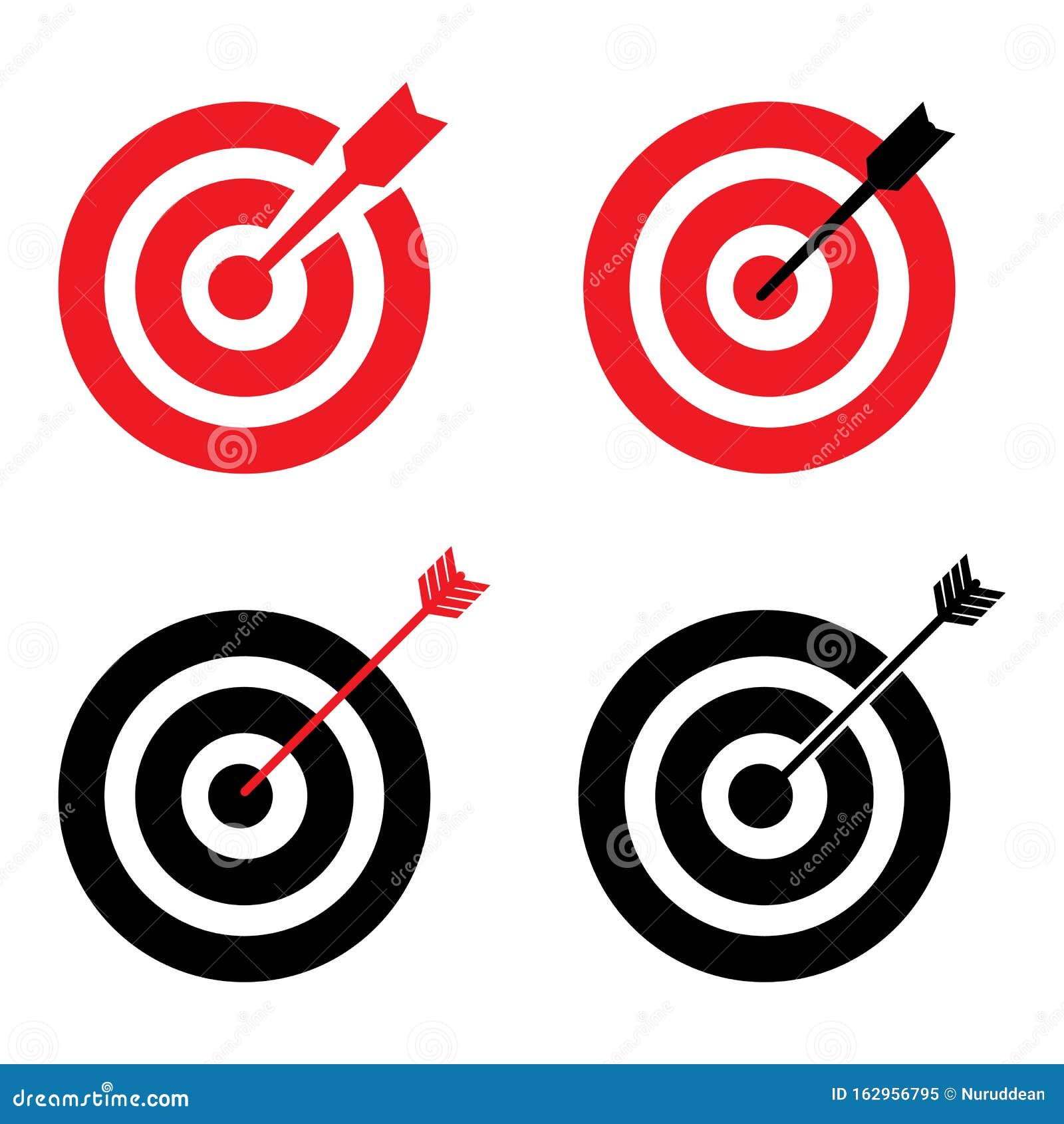 Target Aim Sign Icon. Darts Board Flat Icon Design. Stock Vector ...
