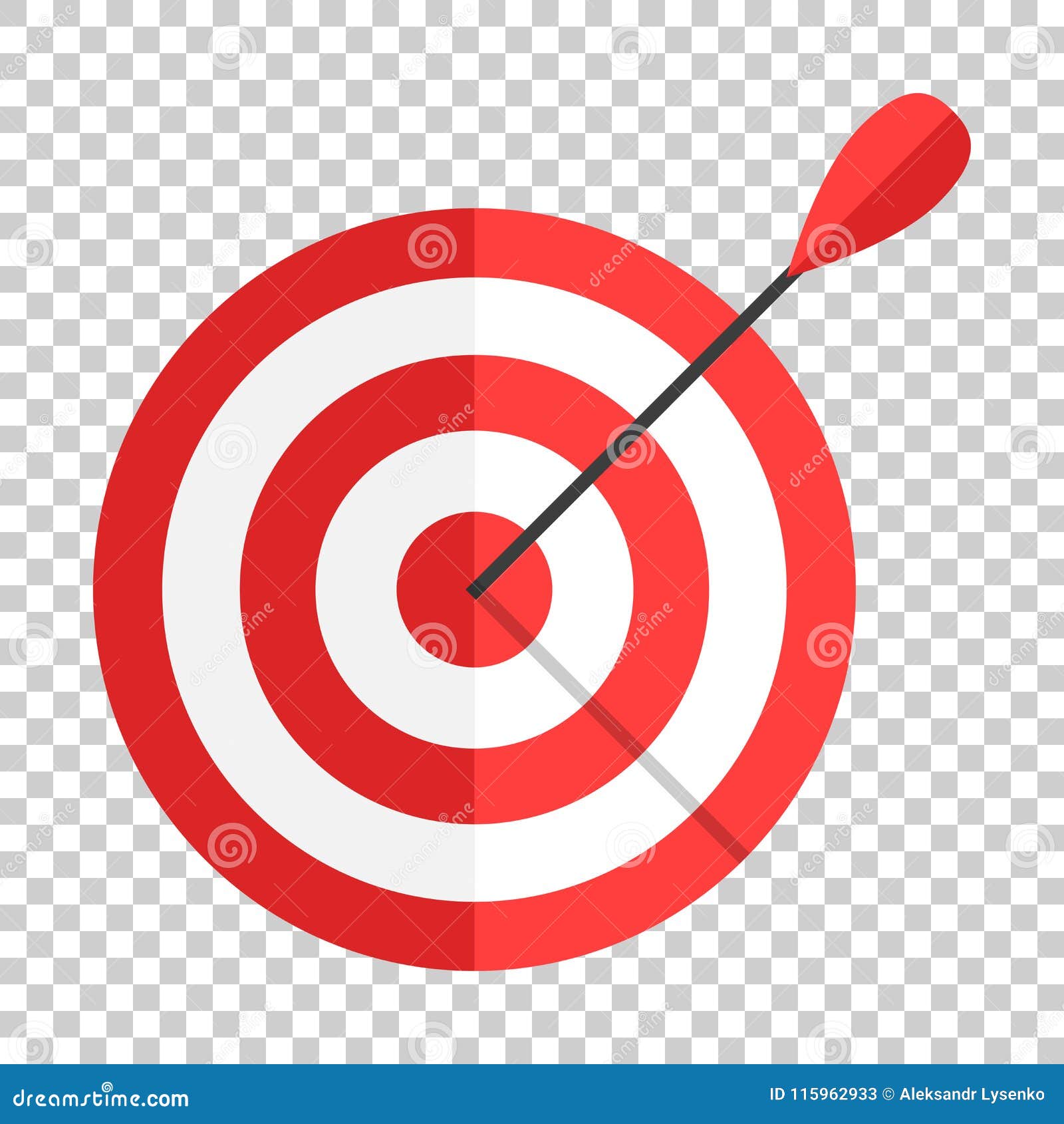 Target Aim Vector Icon In Flat Style Darts Game Illustration On Stock