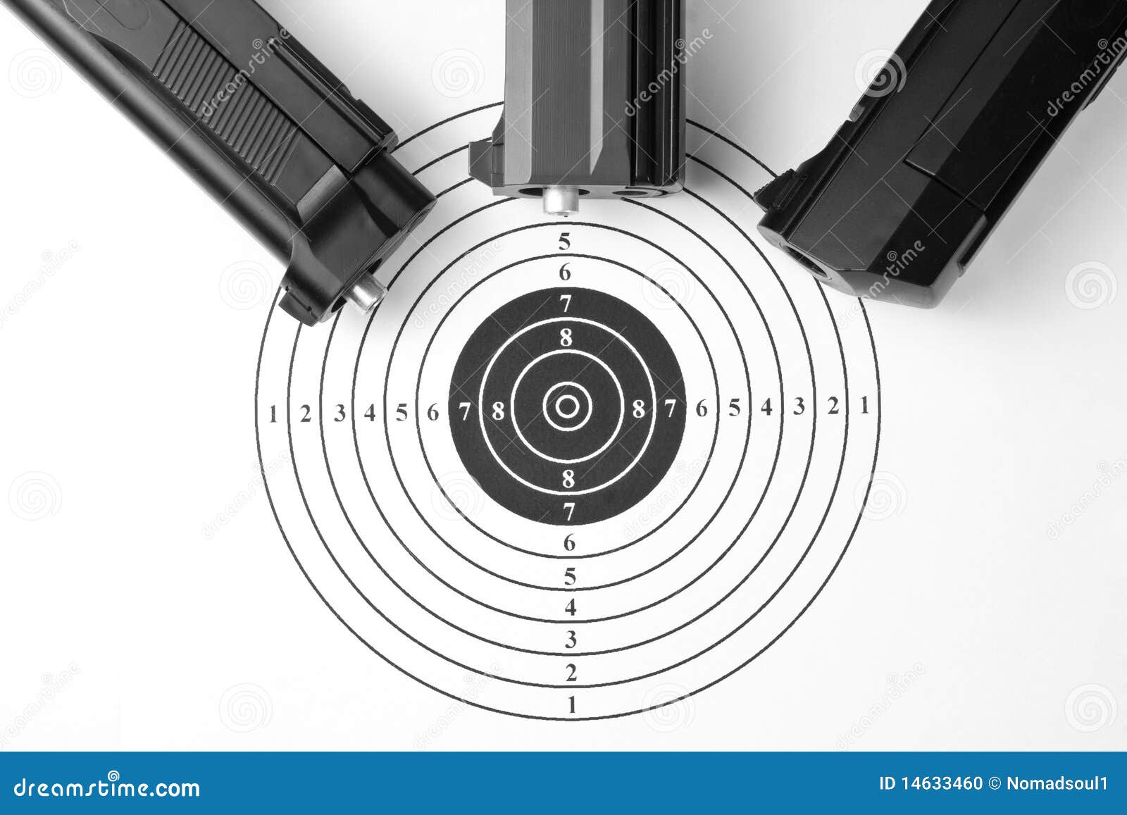 Target and air guns stock photo. Image of handgun, metal - 14633460