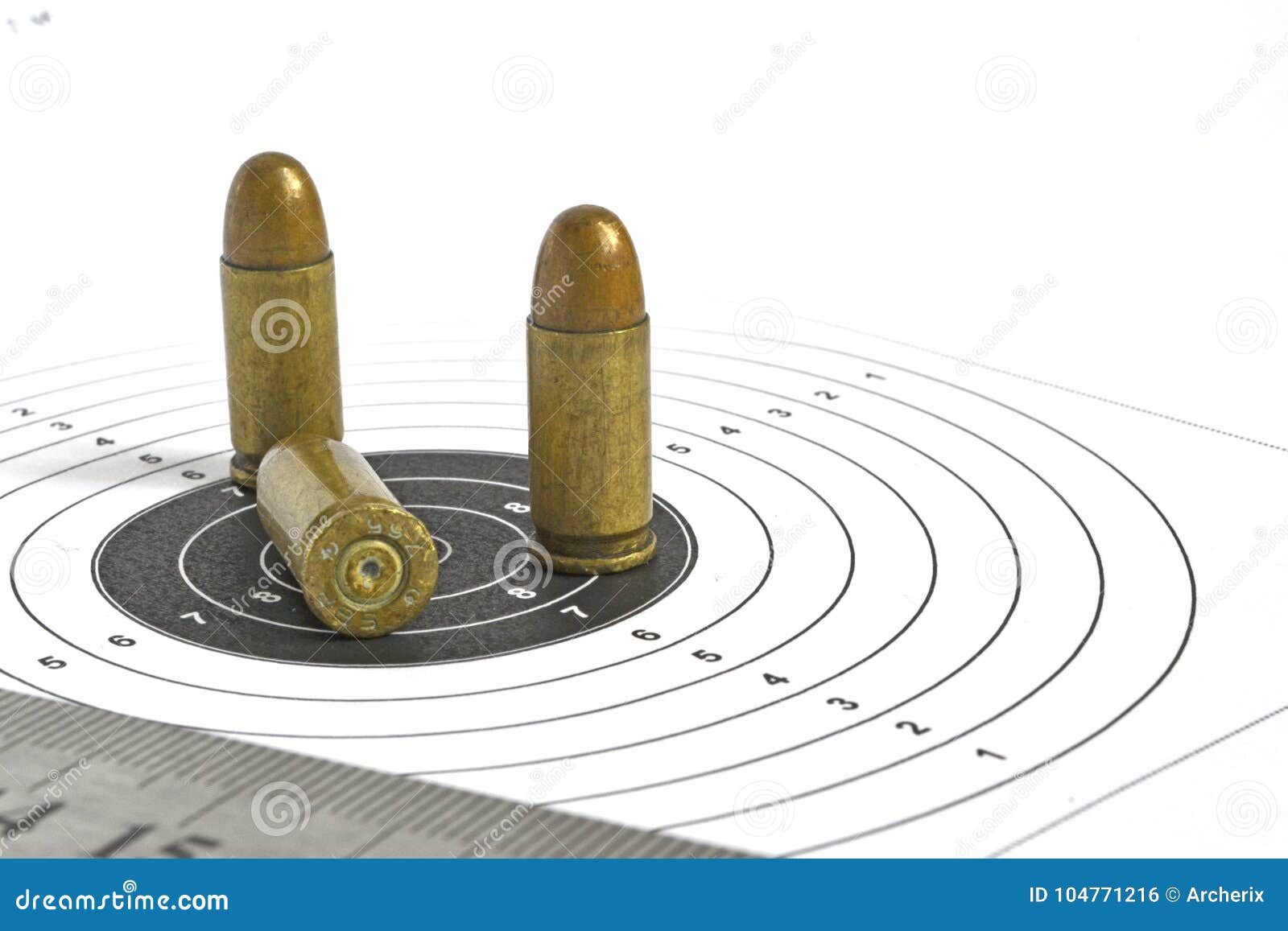 Target and ammunition stock photo. Image of white, military - 104771216