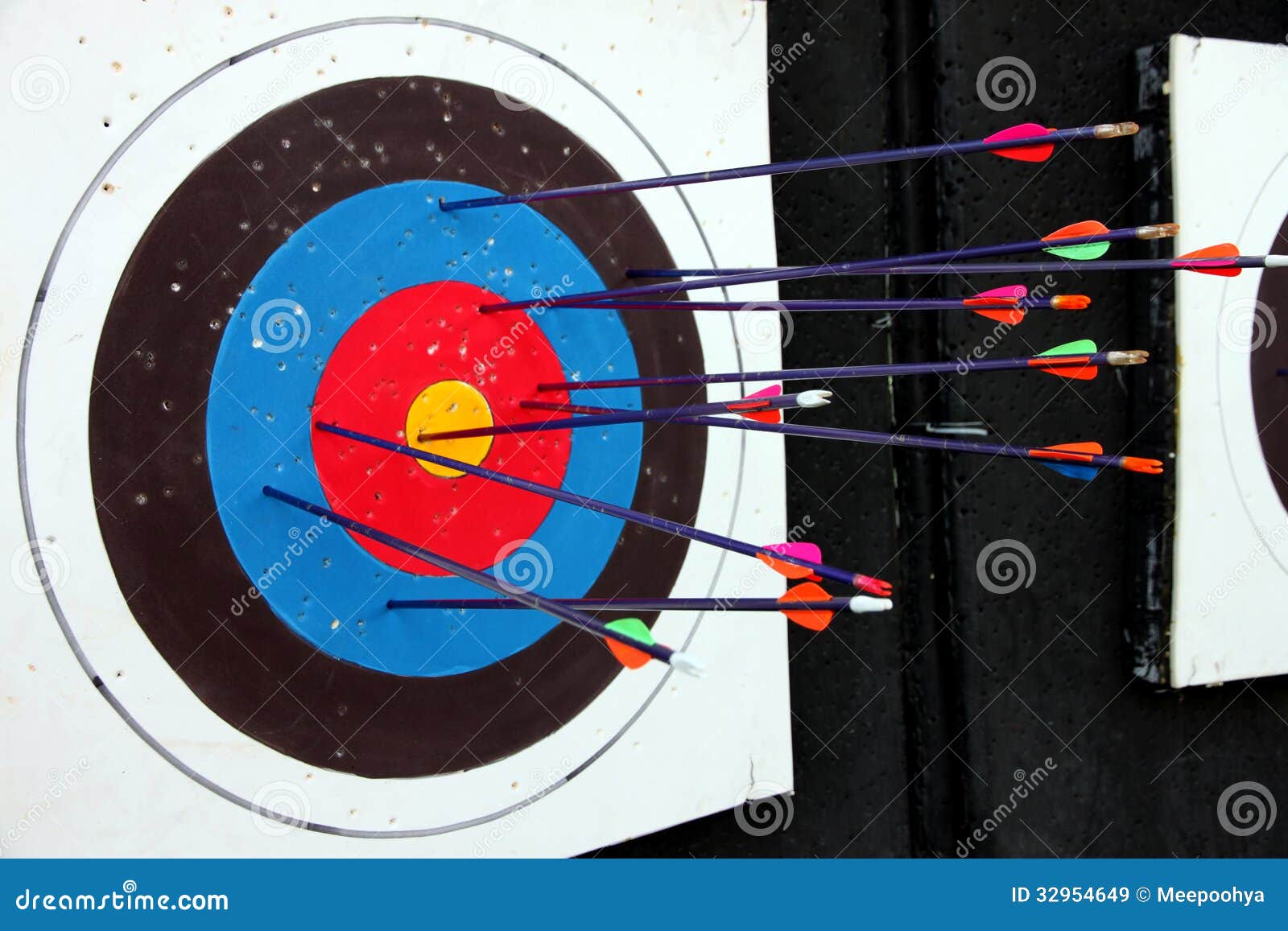 Target Archery and Many Arrow. Stock Image - Image of competitor, match ...