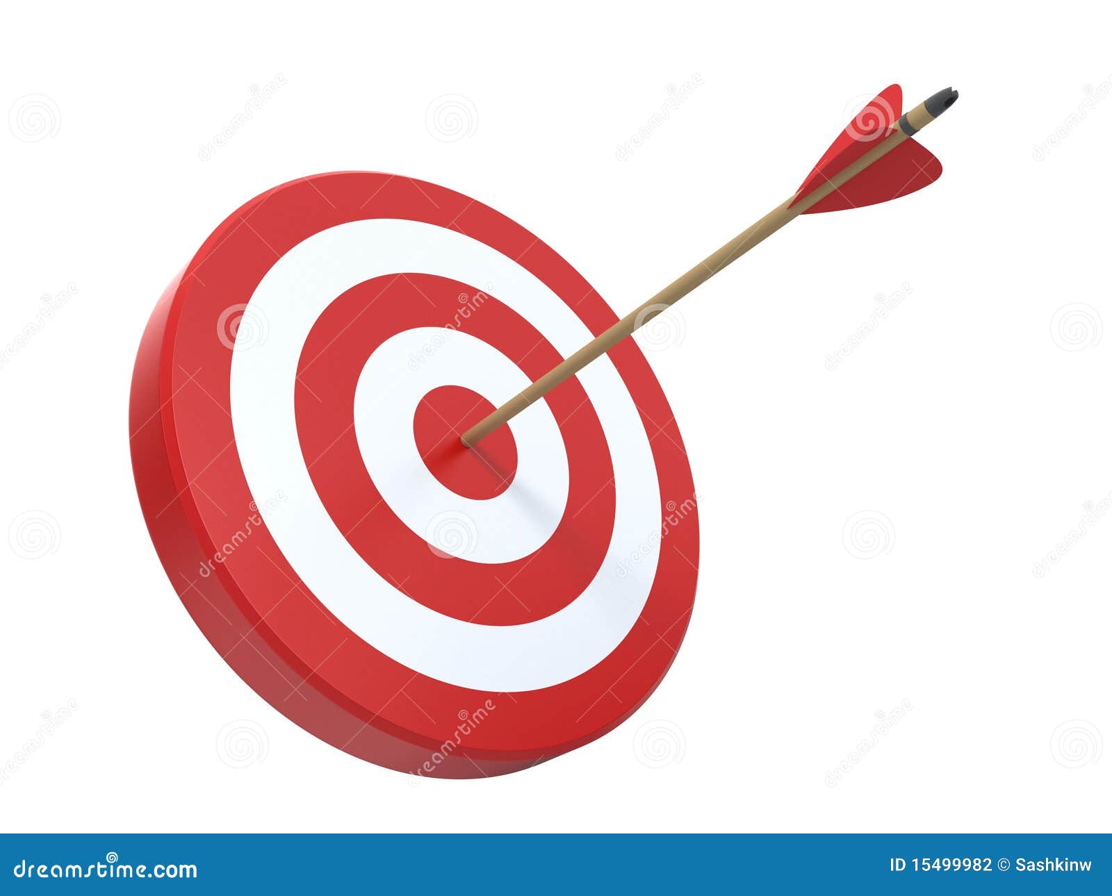 Target with arrow stock illustration. Illustration of arrows - 15499982