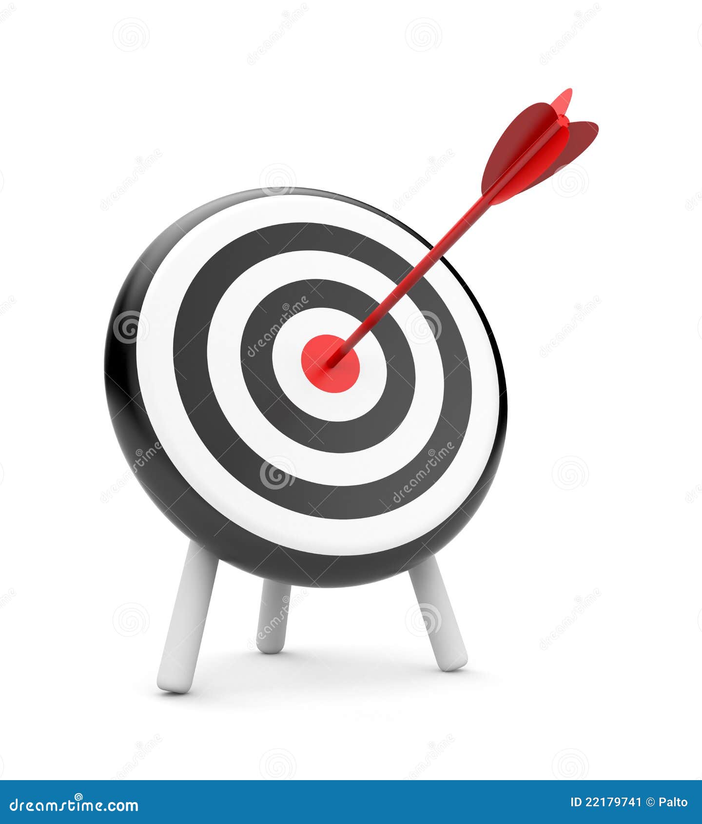 Target with arrow stock illustration. Illustration of flights - 22179741
