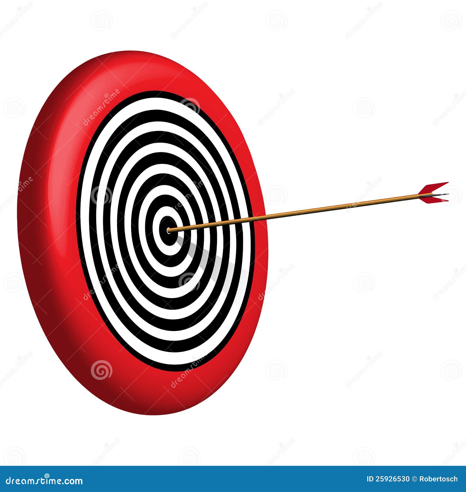 Target and arrow stock vector. Illustration of round - 25926530