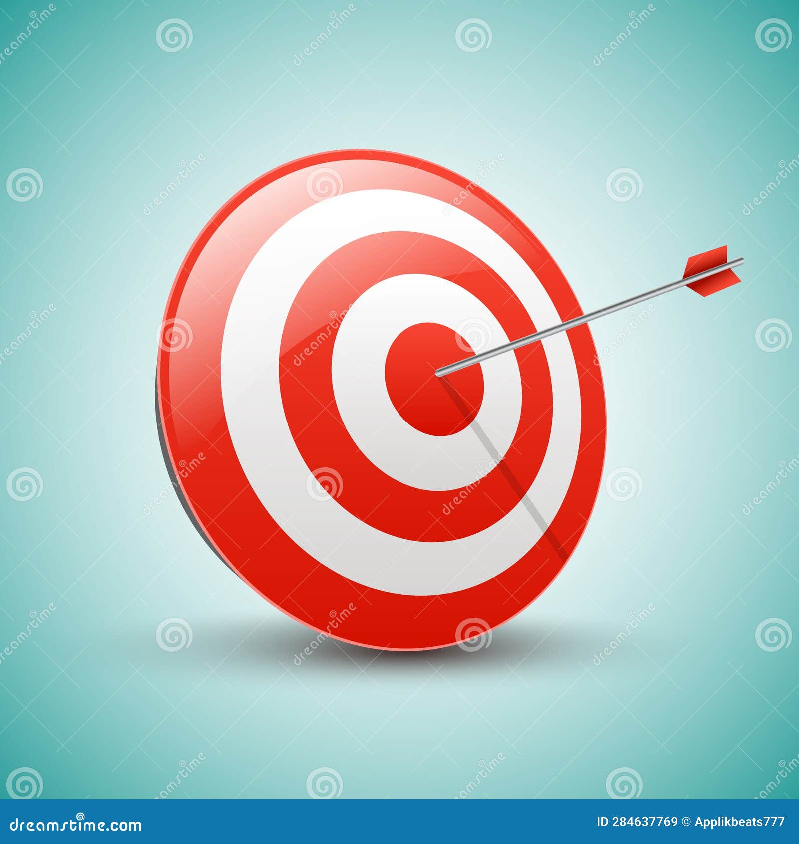 Target with Arrow. Business Success Concept Stock Vector - Illustration ...