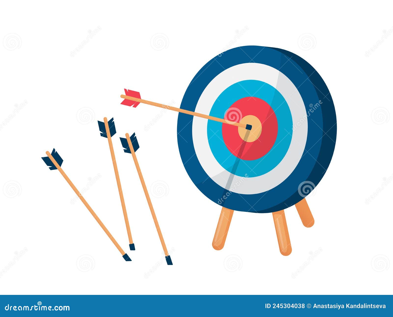 Target with Arrow. Concept of Business Strategy and Challenge Failure ...