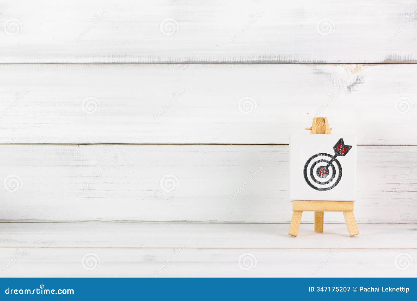 Target and Arrow Concept on Wooden Easel: Precision and Focus Symbol ...