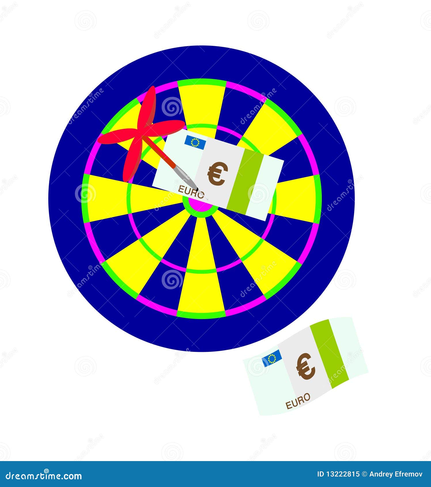 Target and arrow euro stock vector. Illustration of currencies - 13222815