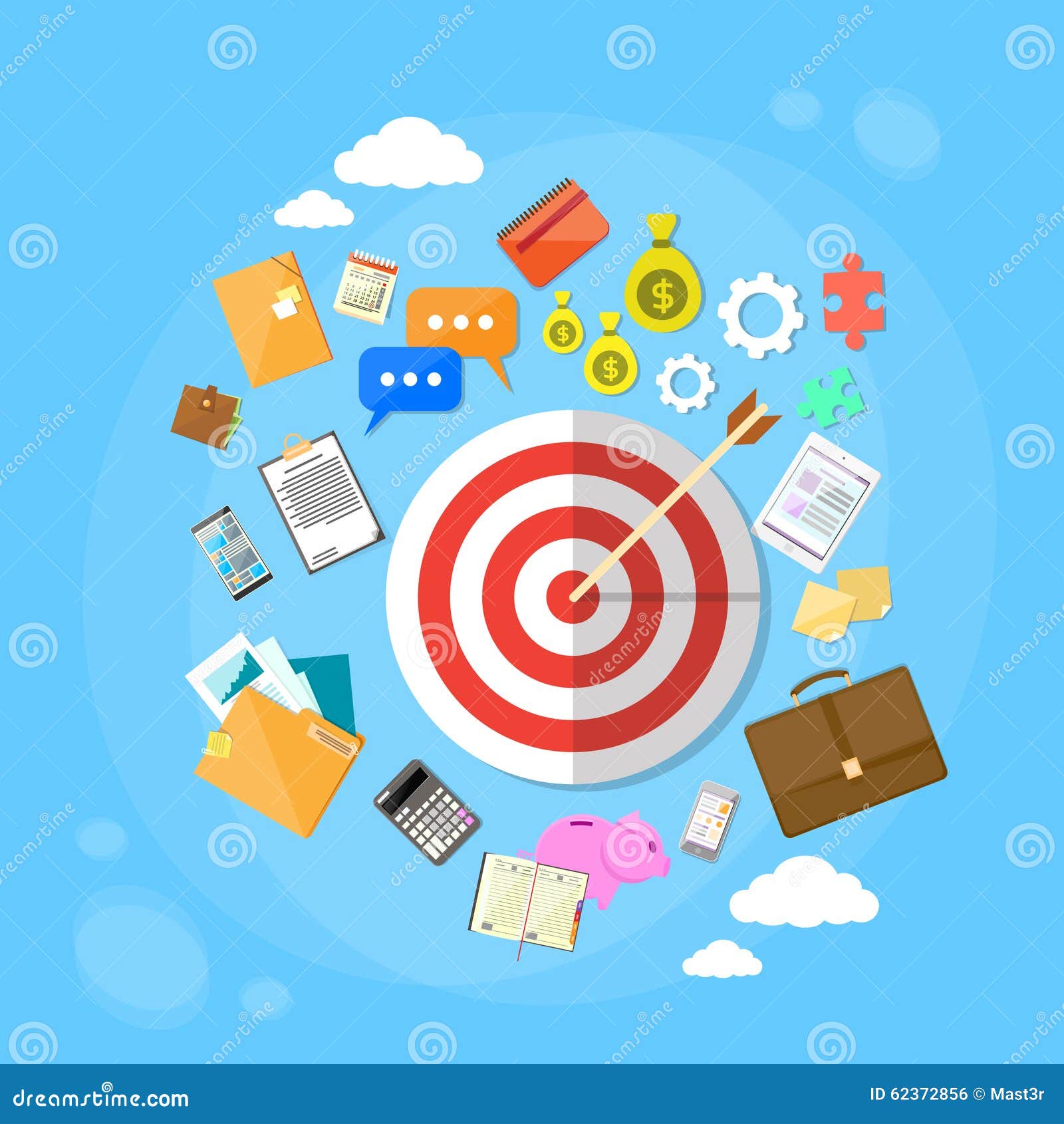 Target Arrow Get Aim Concept Web Marketing Stock Vector - Illustration ...