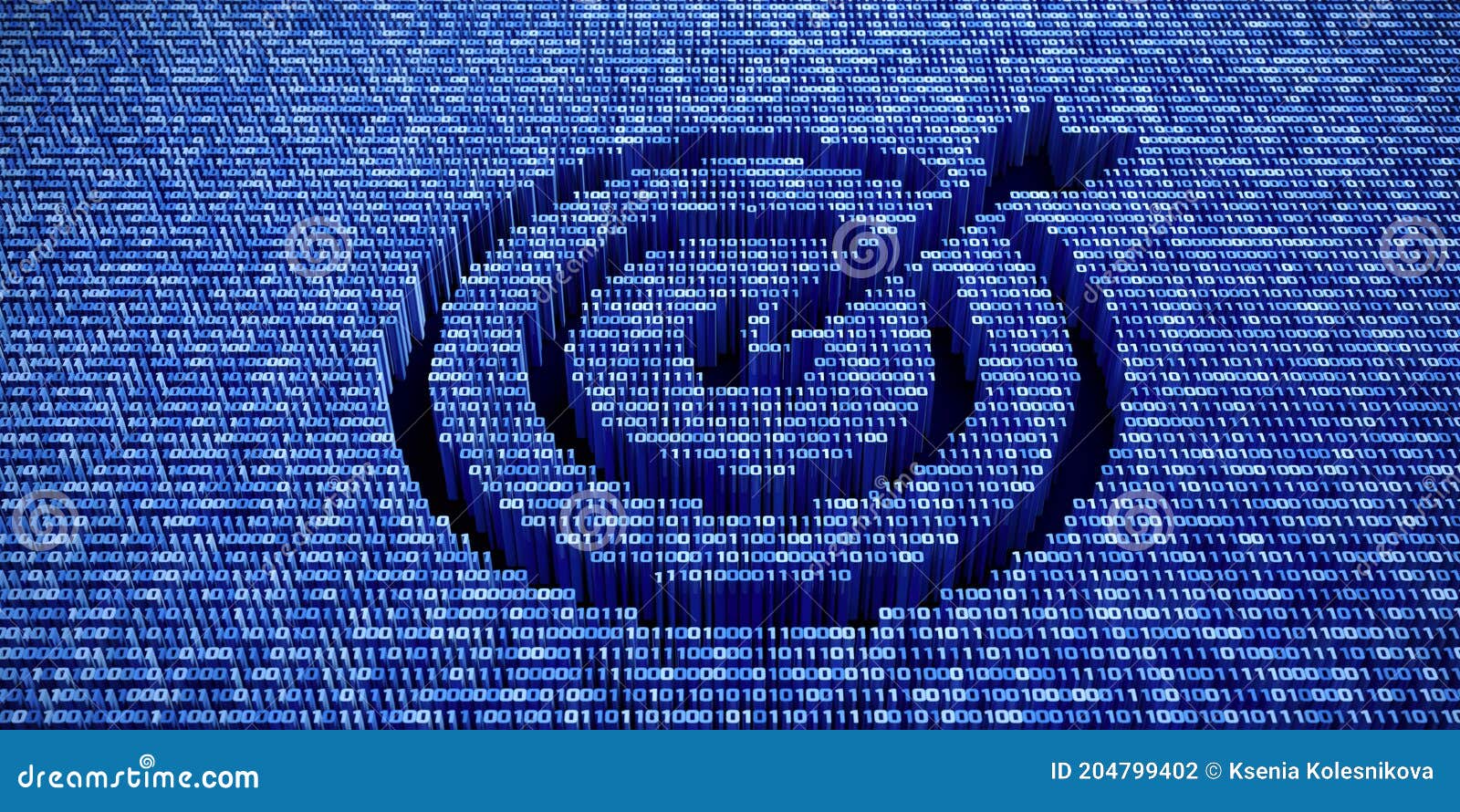 Target with Arrow Goal Achieve Concept Binary Code. 3D Rendered ...