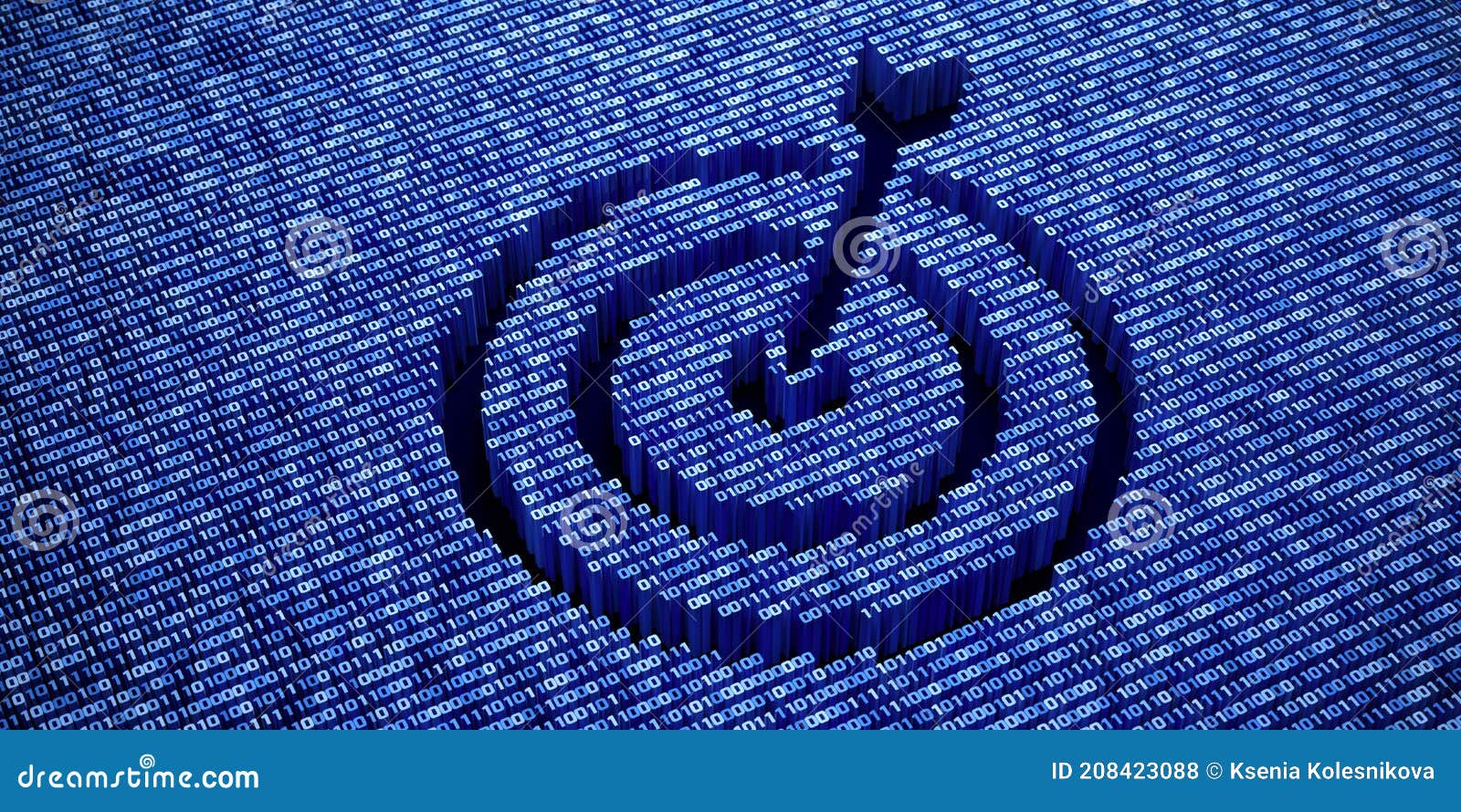 Target with Arrow Goal Achieve Concept Binary Code. 3D Rendered ...