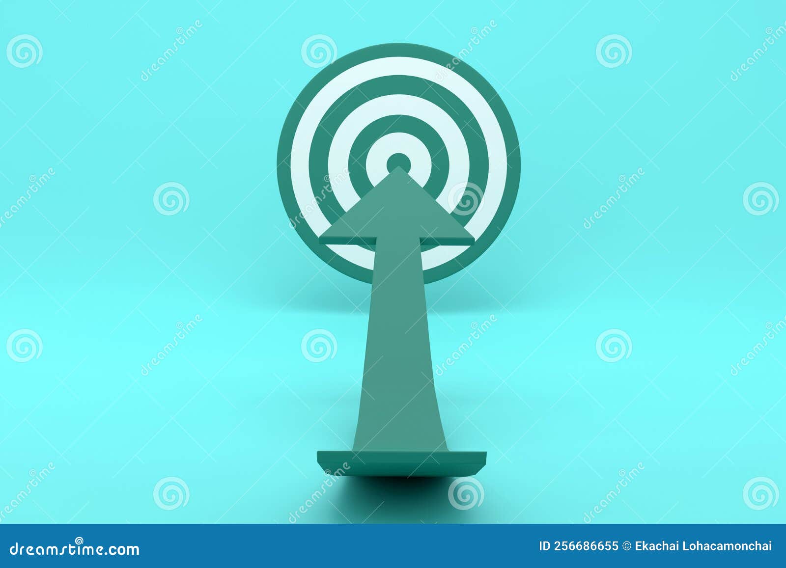 Target with Arrow. Goal Achieve Success Concept Stock Illustration ...