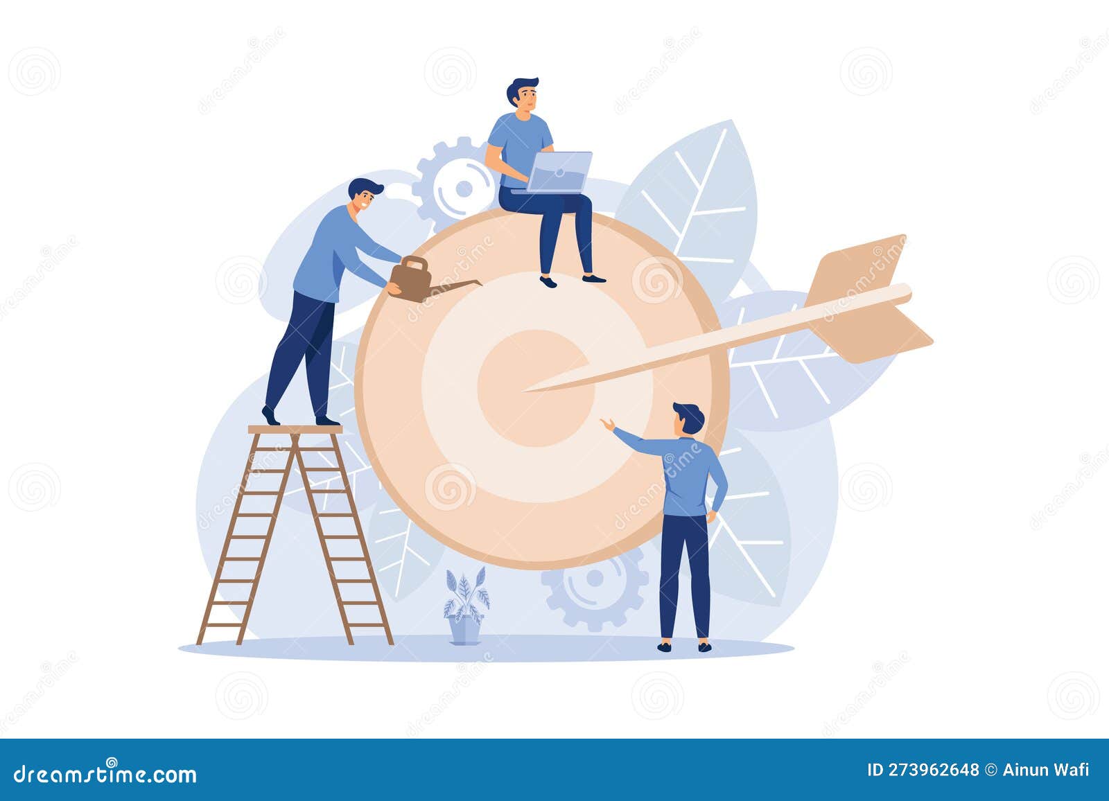 Target with an Arrow, Hit the Target, Goal Achievement Vector. Stock ...