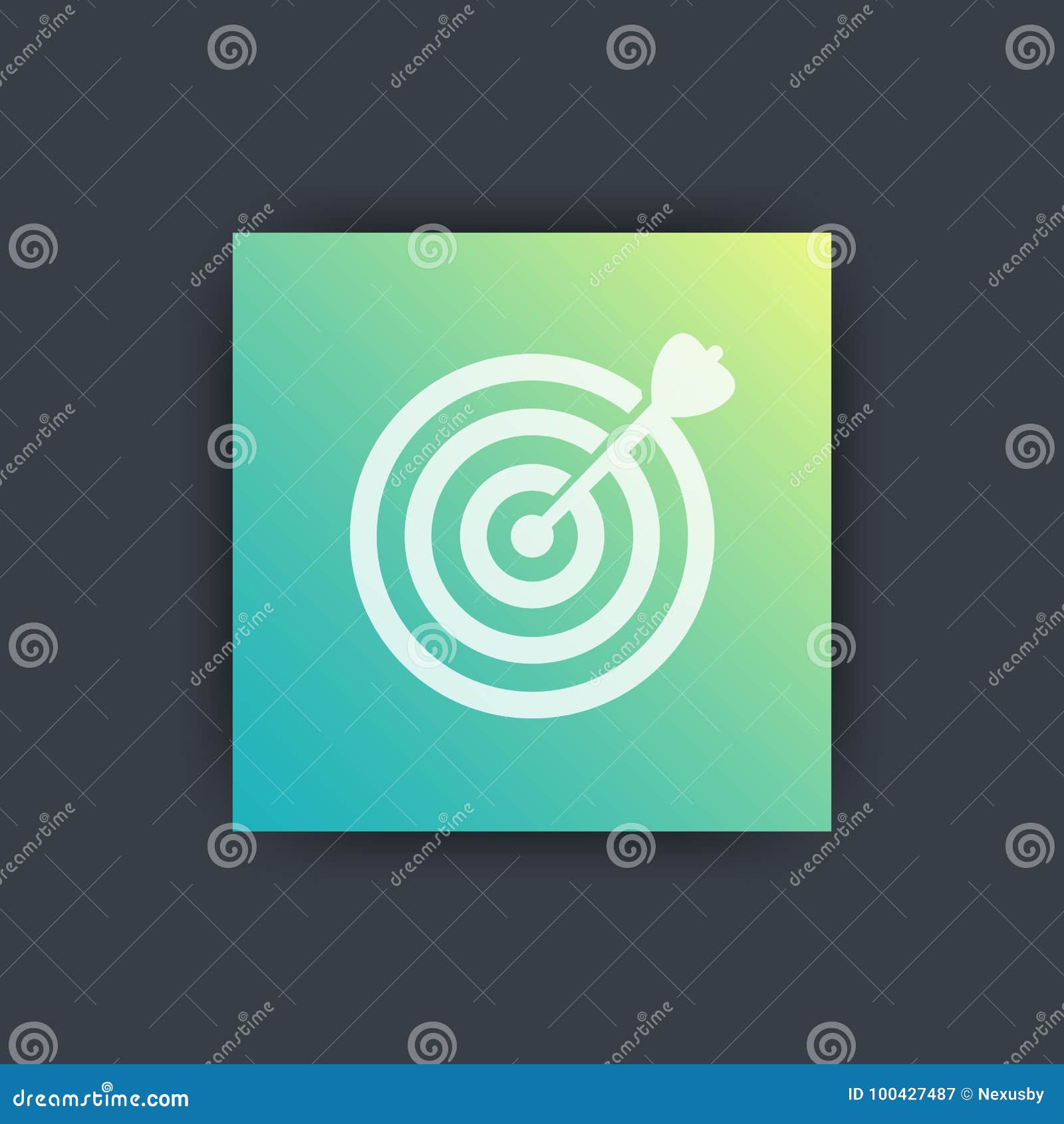 Target with Arrow Icon, Achieving Goal Stock Vector - Illustration of ...