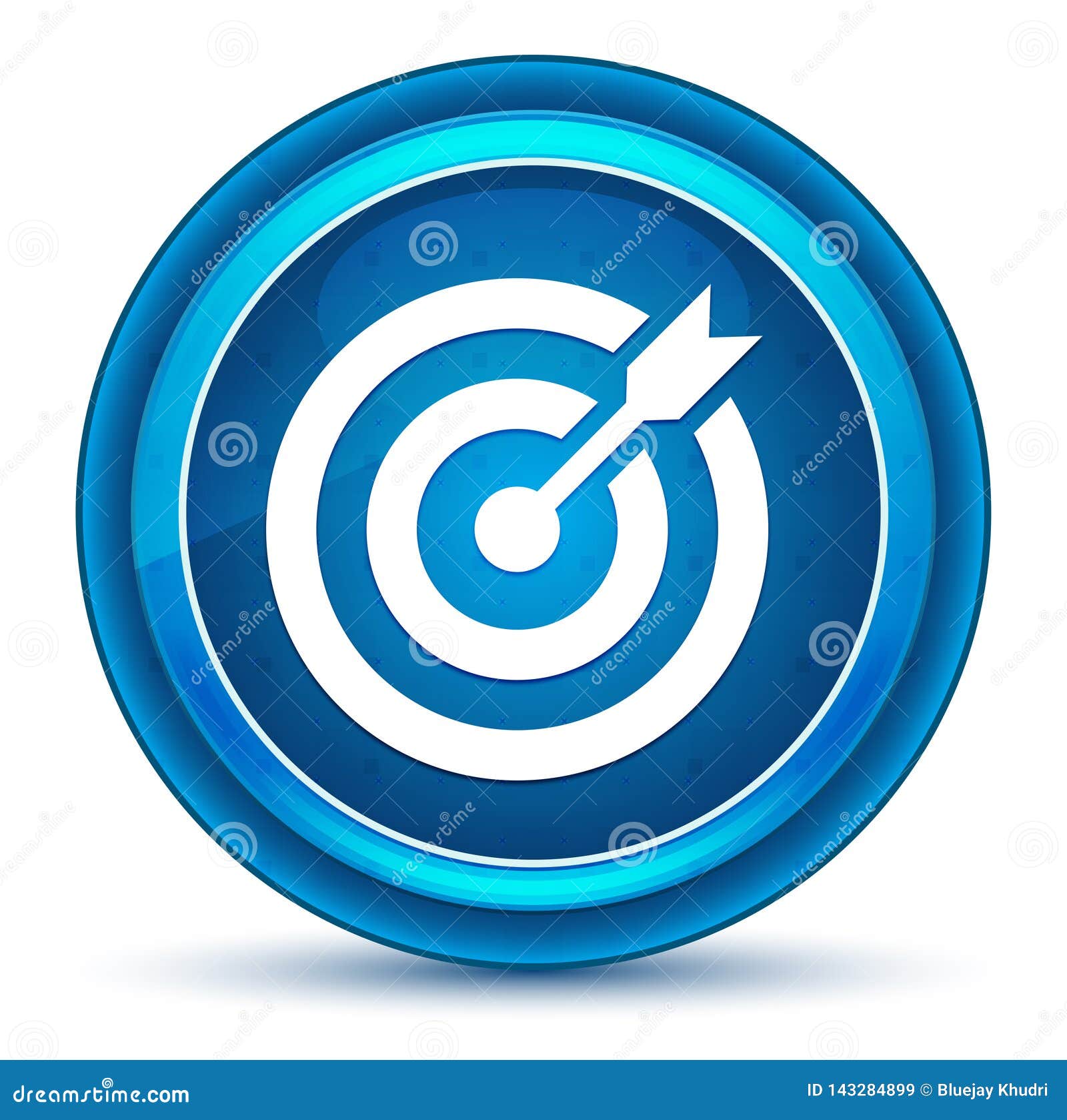 Target Arrow Icon Eyeball Blue Round Button Stock Illustration ...