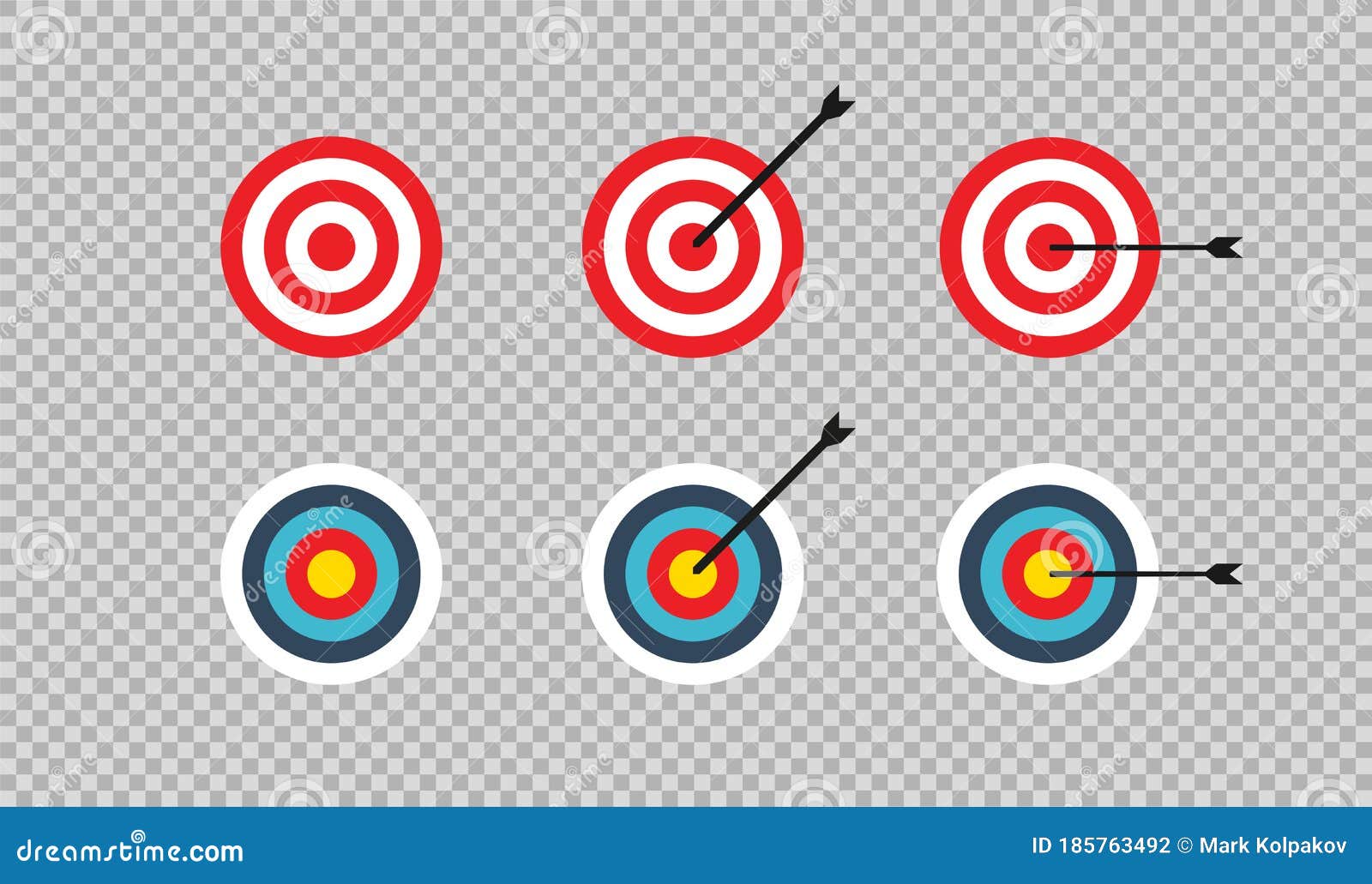 Target and Arrow Icon in Flat, Vector. Business Team Success Stock ...