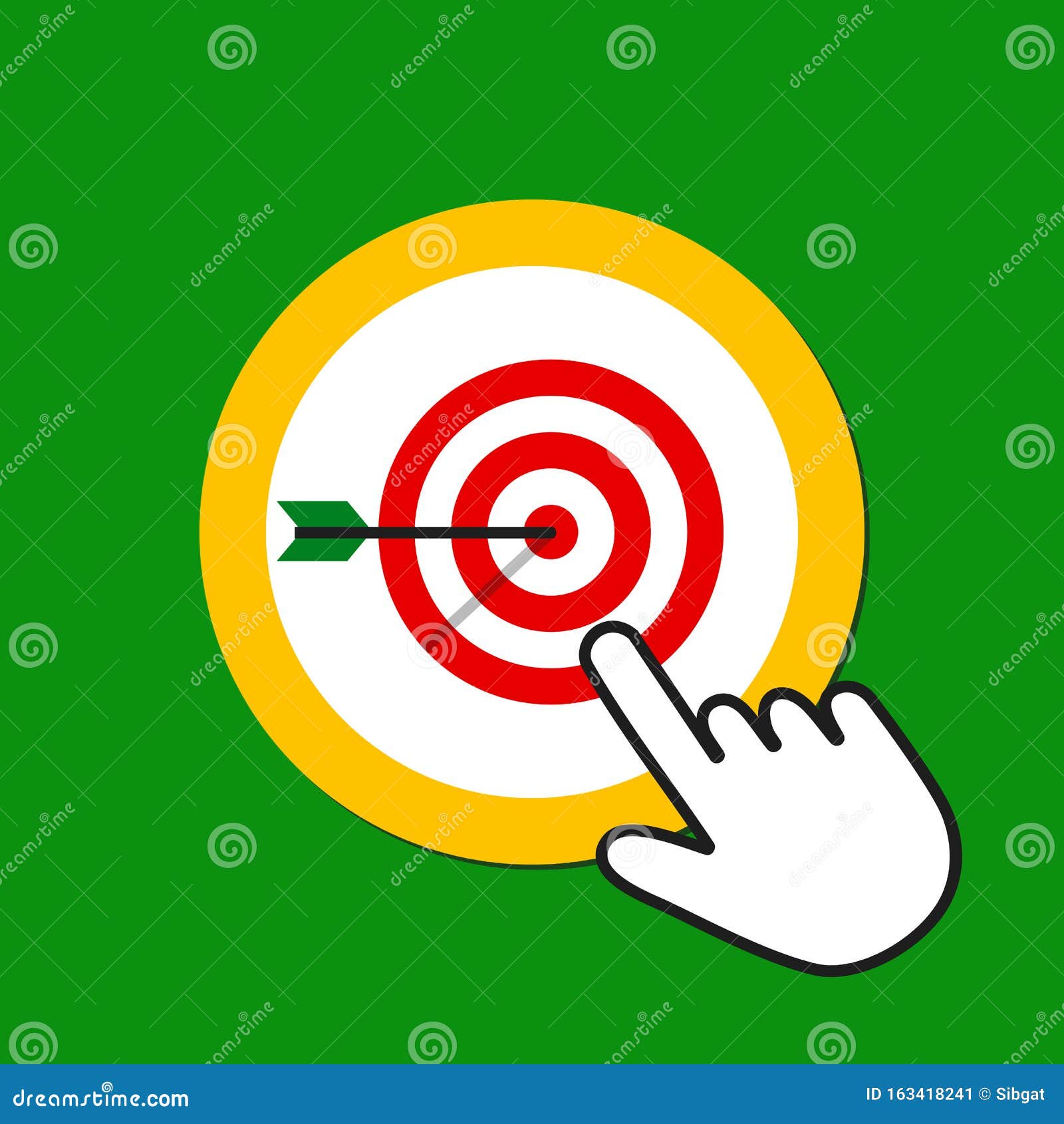 Target with Arrow Icon. Goal, Targeting Concept Stock Vector ...