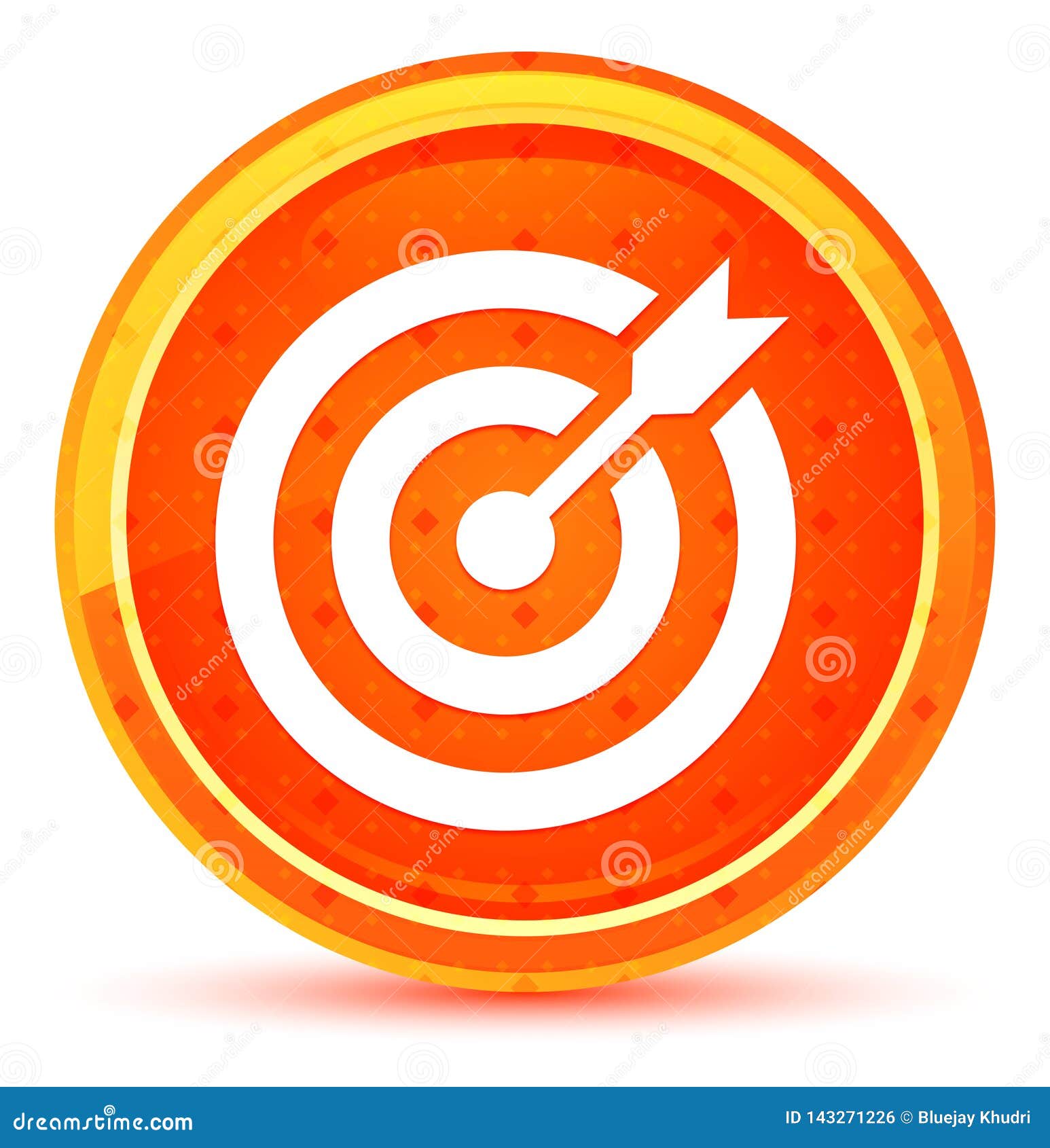 Target Arrow Icon Natural Orange Round Button Stock Illustration ...