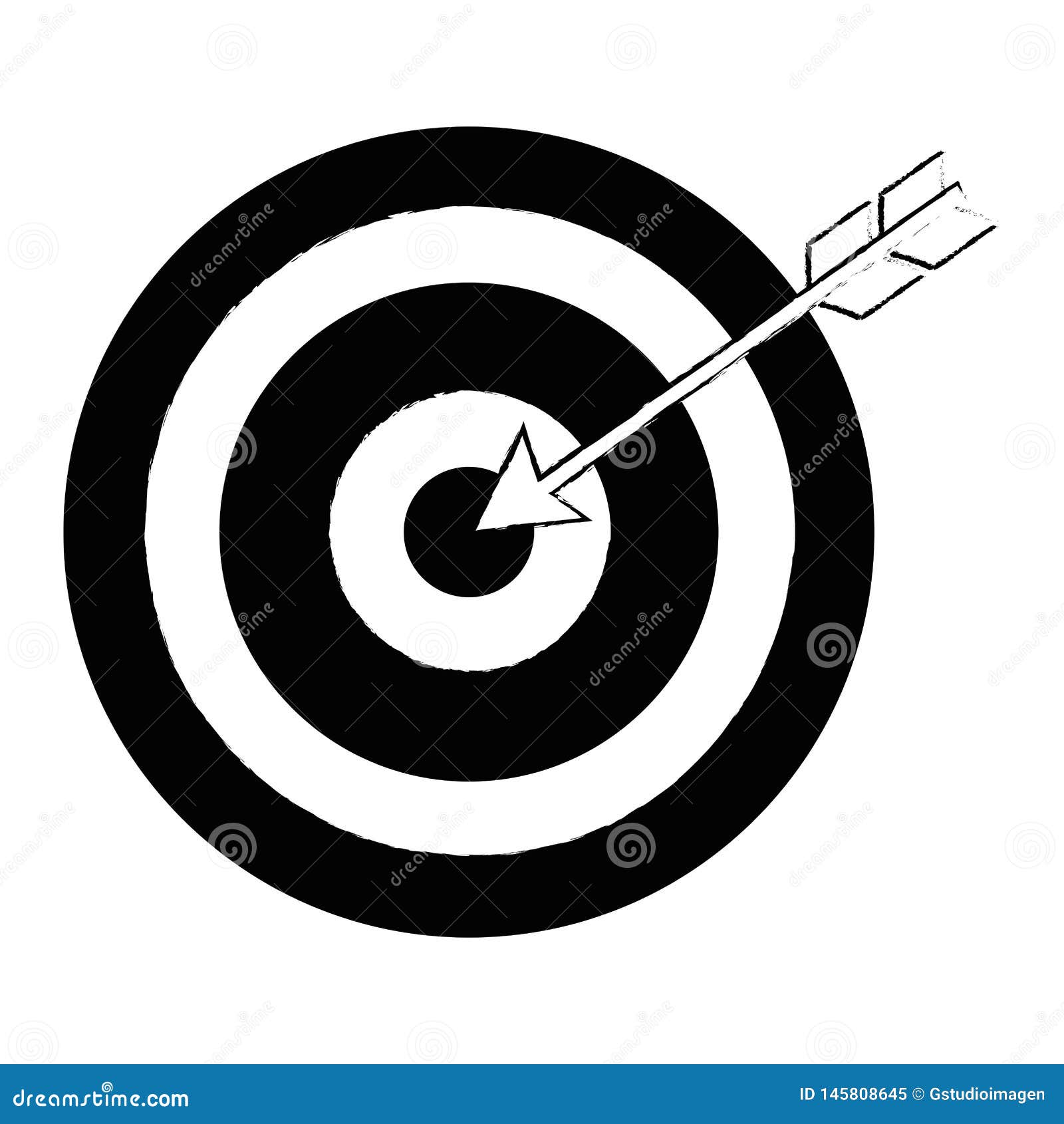 Target with arrow icon stock illustration. Illustration of idea - 145808645