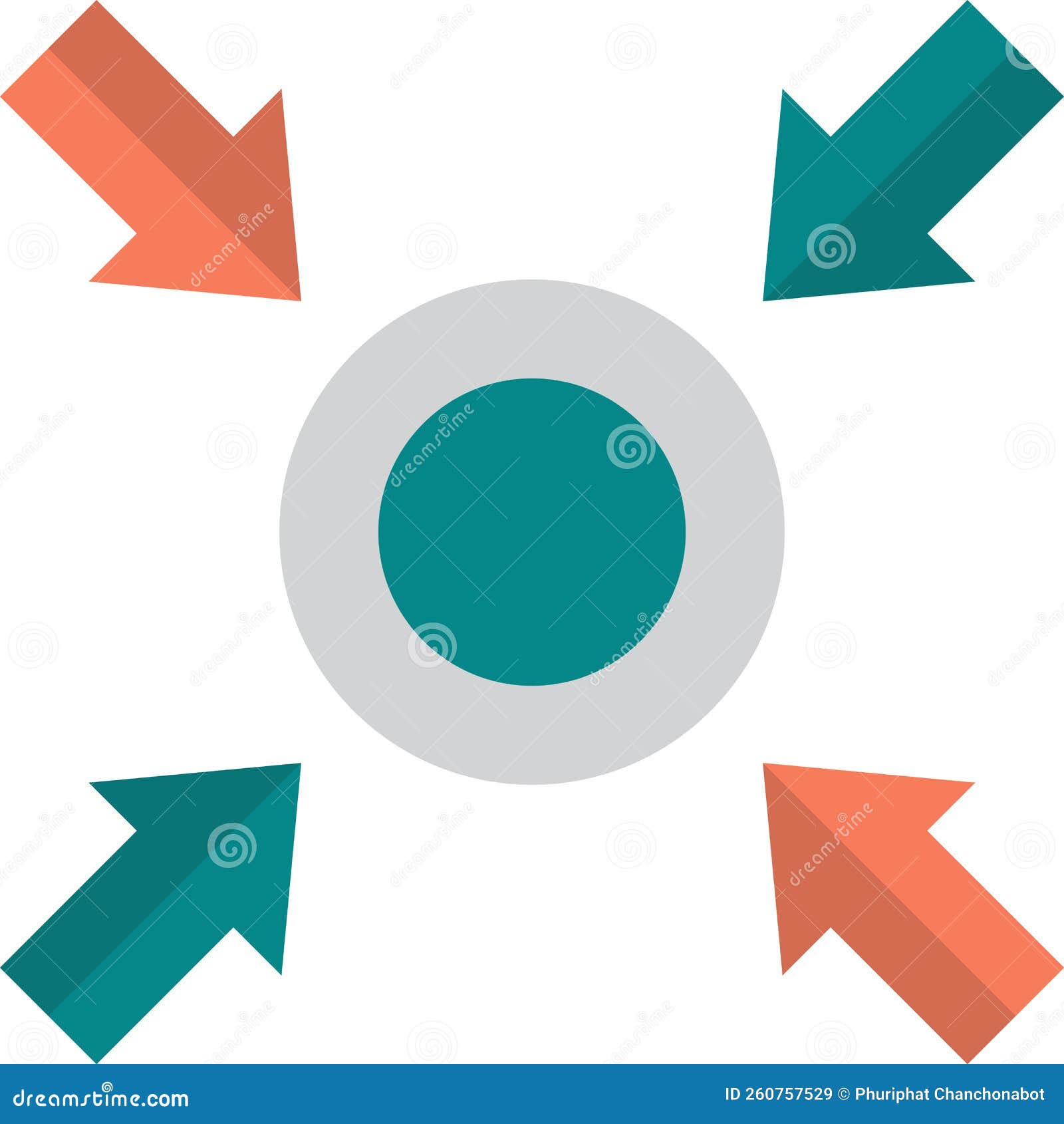 Target and Arrow Illustration in Minimal Style Stock Vector ...