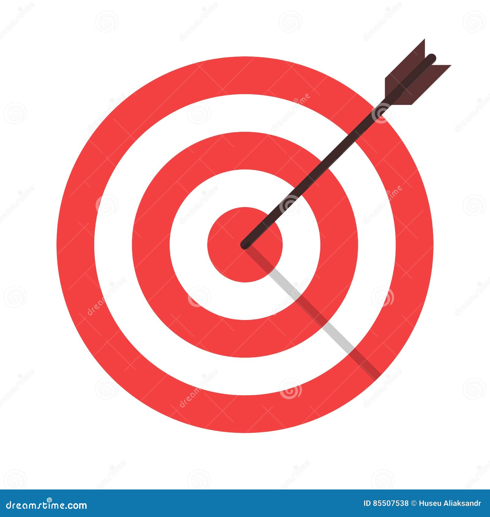 Target Arrow Isolated Icon. Stock Vector - Illustration of accuracy ...
