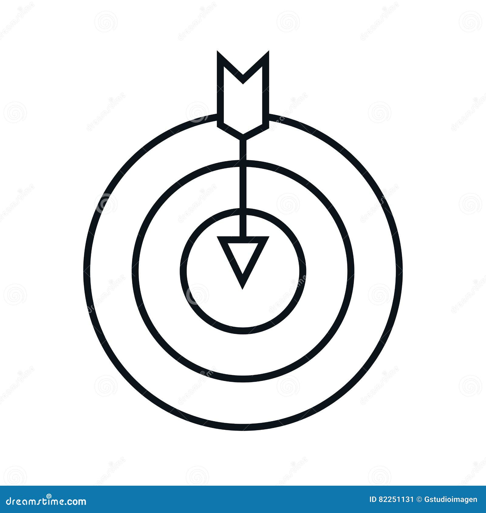 Target arrow isolated icon stock illustration. Illustration of icon ...