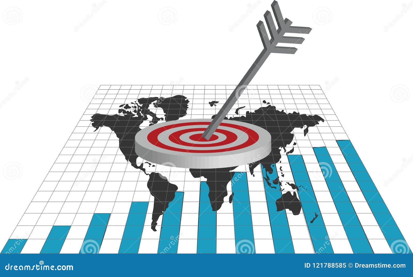 Target Trading stock vector. Illustration of investment - 121788585