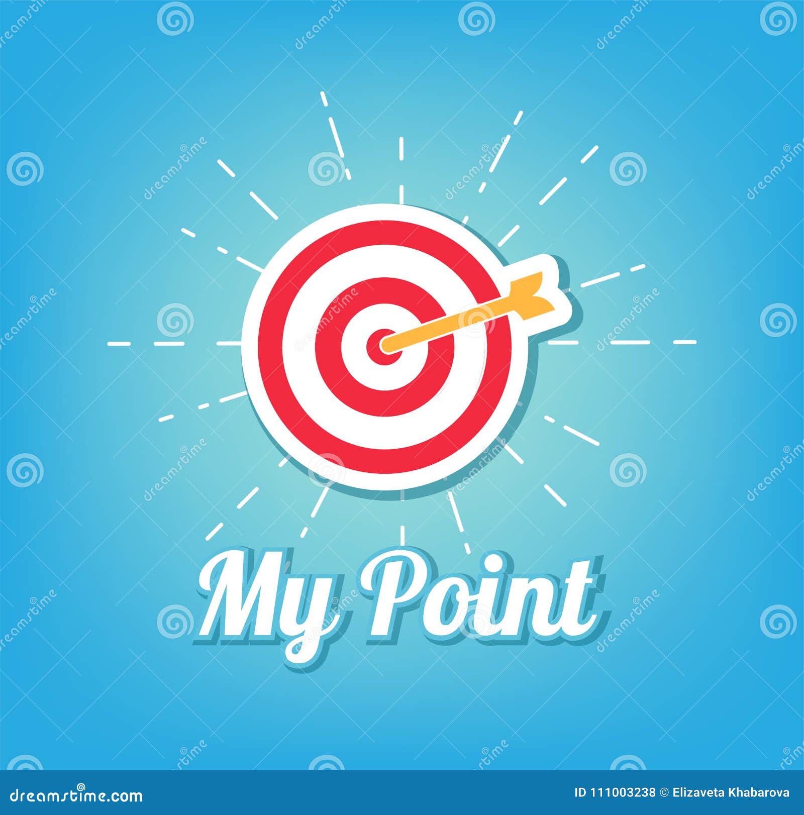 Target and Arrow. My Point Concept Stock Vector - Illustration of play ...