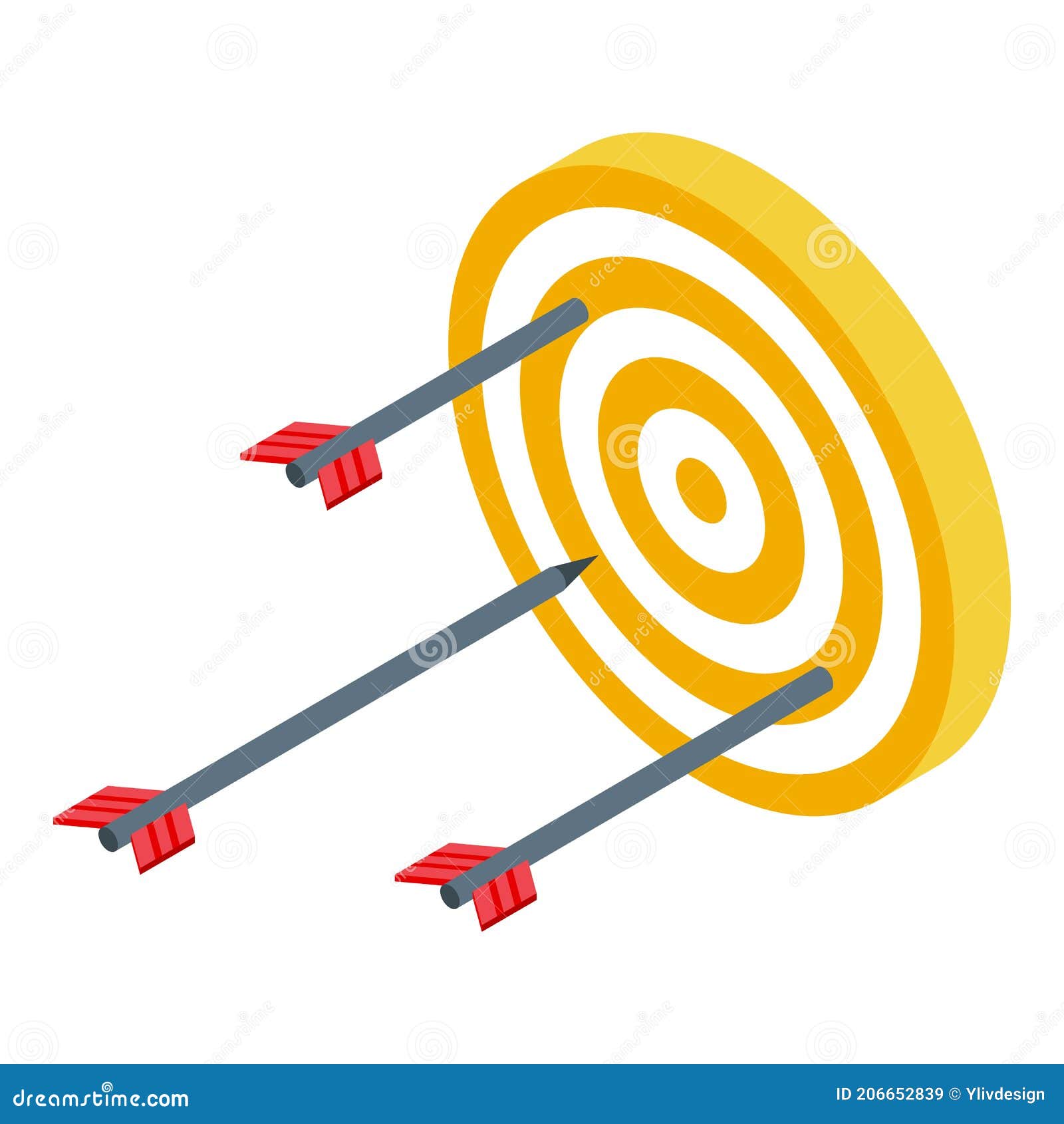 Target Arrow Opportunity Icon, Isometric Style Stock Illustration ...