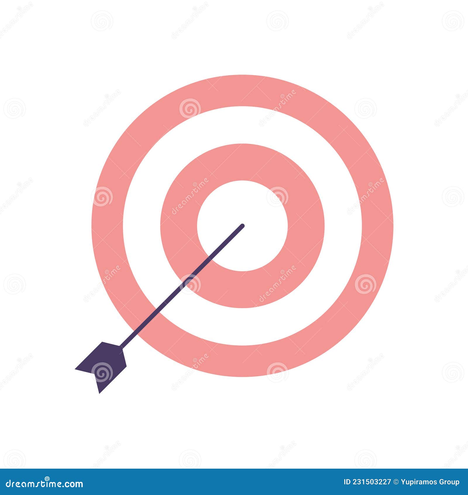 Target and arrow stock vector. Illustration of vector - 231503227