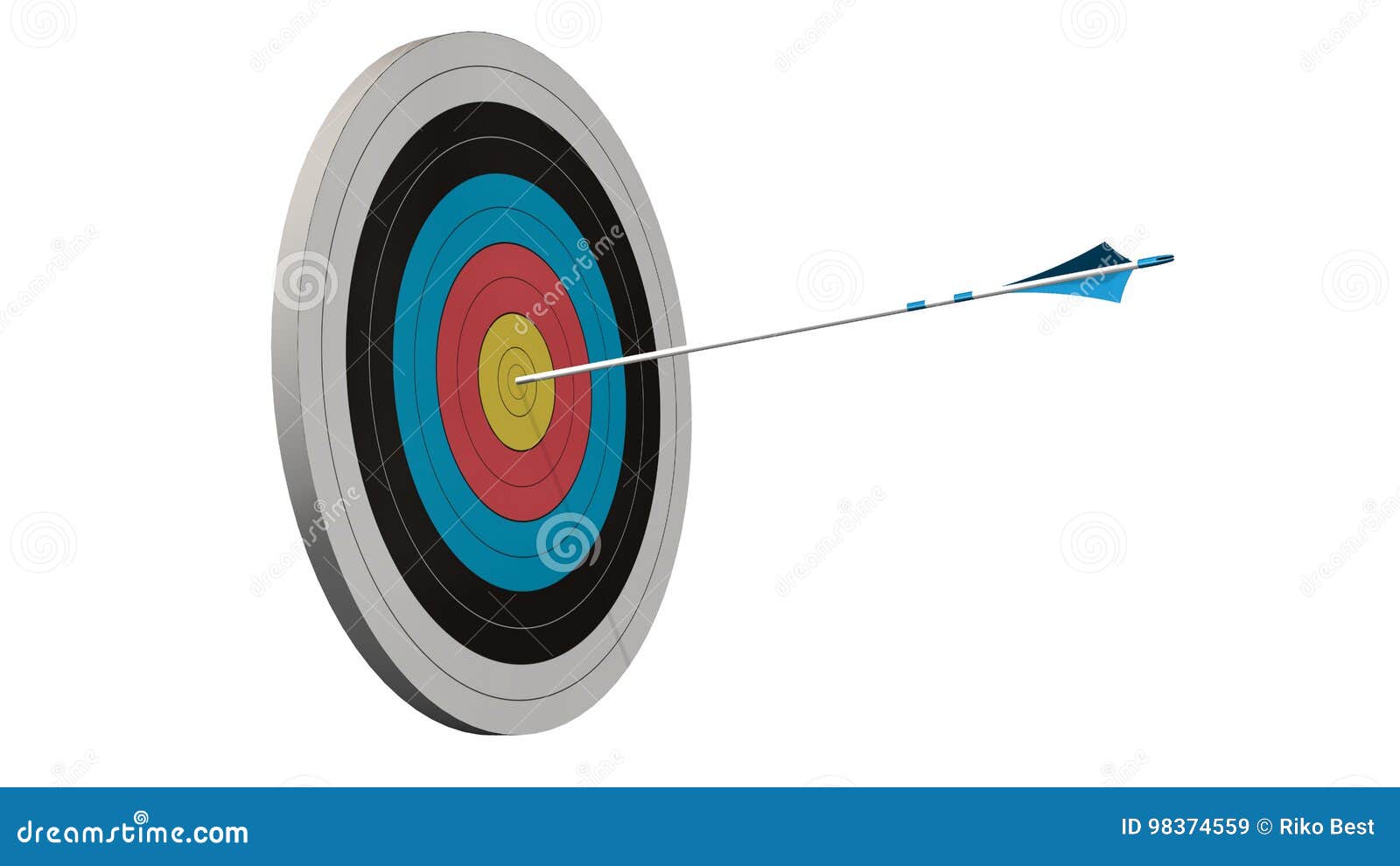 Target with a Arrow - Target with a Bow Arros in the Middle of the ...