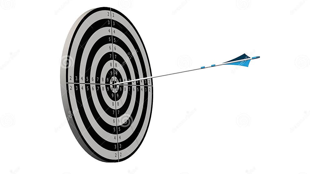 Target with a Arrow - Target with a Bow Arros in the Middle of the ...
