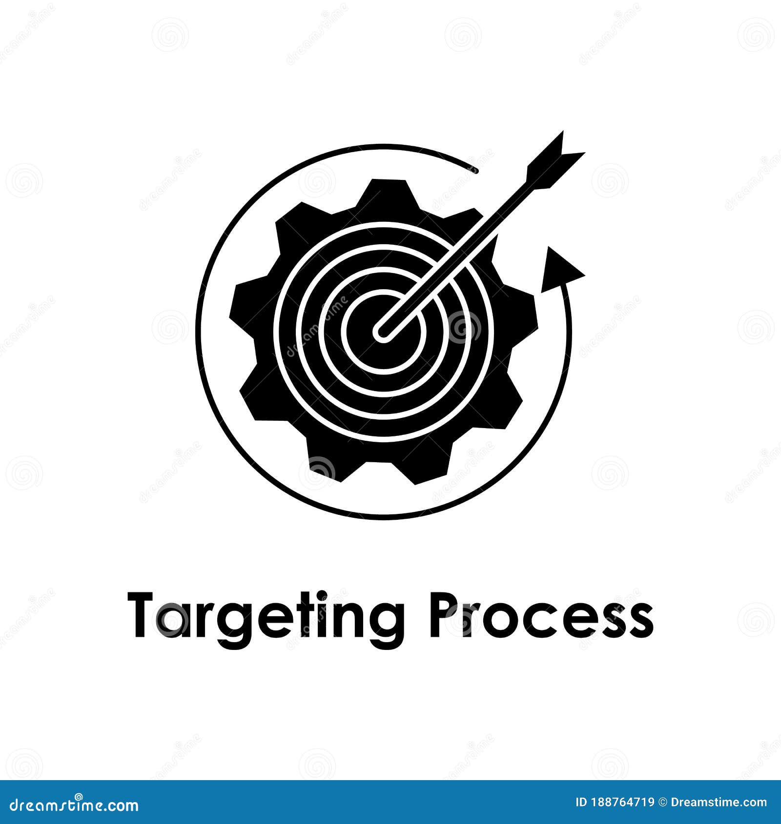 Target, Arrow, Targeting Process Icon. Element of Business Icon for ...