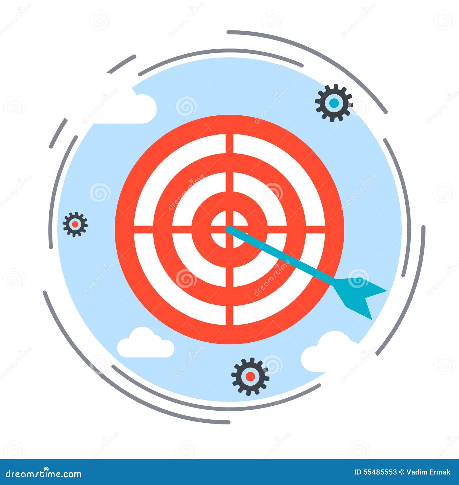Target and Arrow Vector Concept Stock Vector - Illustration of game ...