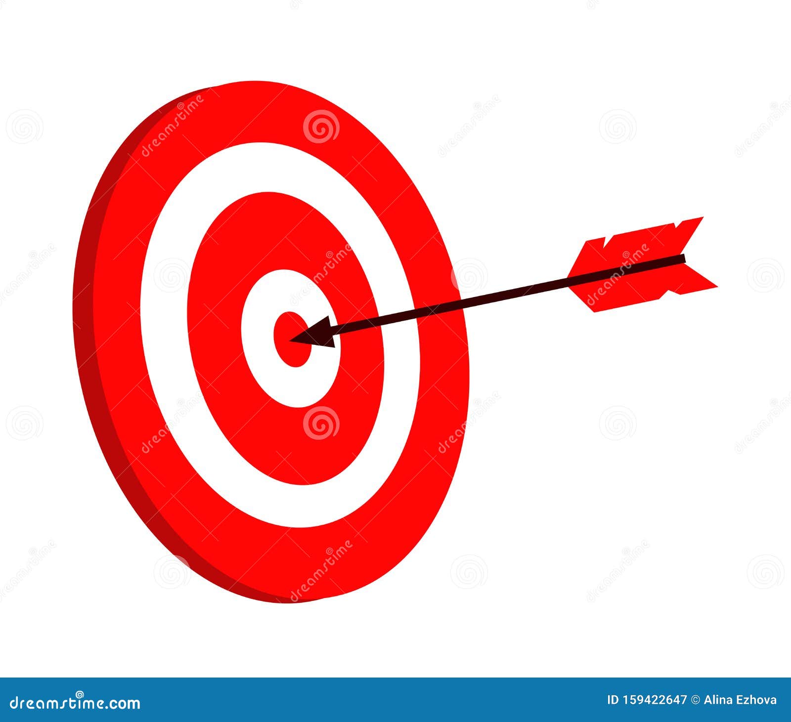 Target and Arrow on a White Background. Symbol Stock Vector ...