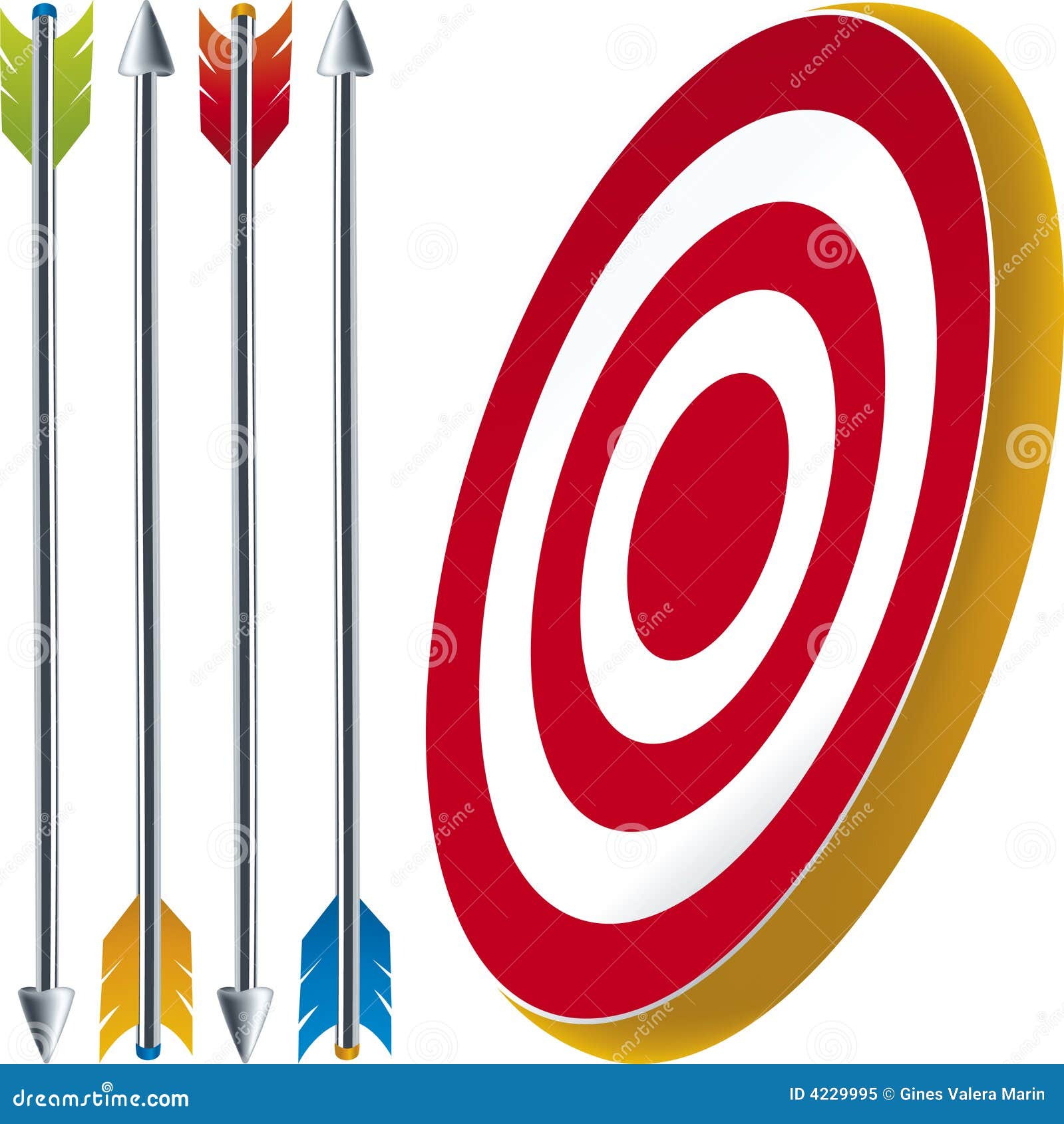 Target and arrows stock vector. Illustration of group - 4229995