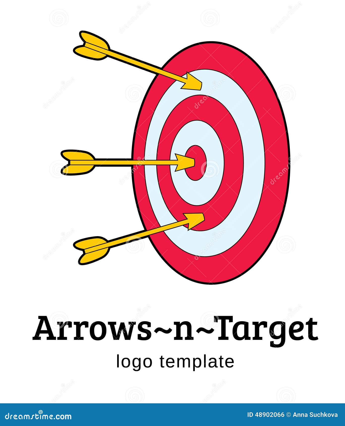 Target with Arrows Logo Template Stock Illustration - Illustration of ...