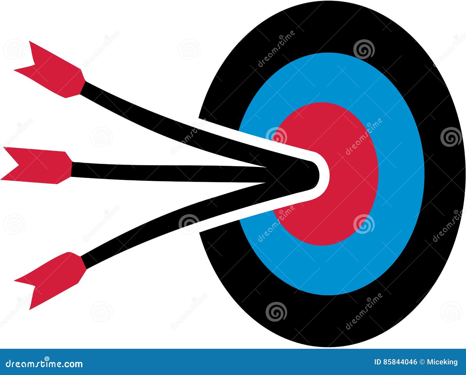 Target with Arrows in Middle Stock Vector - Illustration of target ...