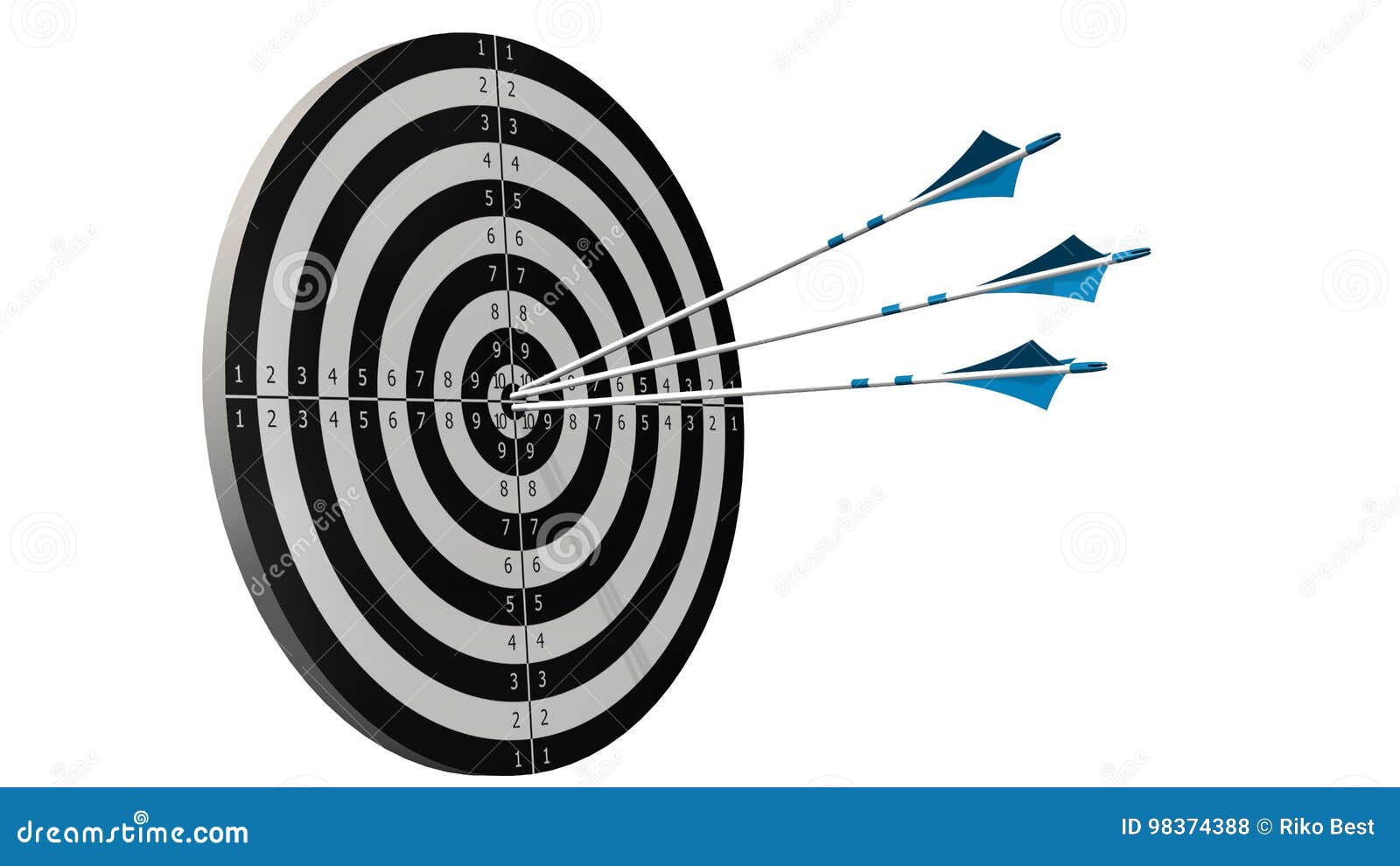 Target with Arrows - Target with Three Bow Arrows in the Middle of the ...