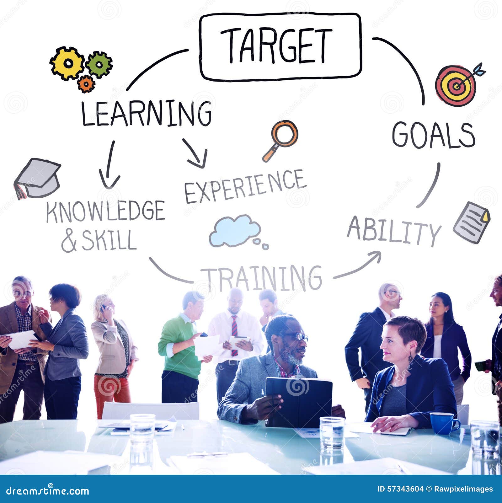 Target Aspiration Goal Achievement Vision Concept Stock Photo - Image ...