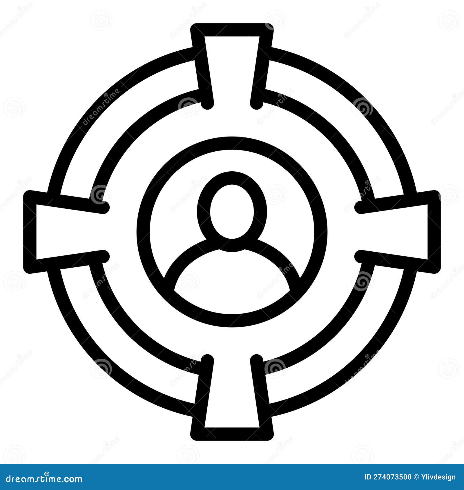 Target Attack Icon Outline Vector. Internet Account Stock Illustration ...
