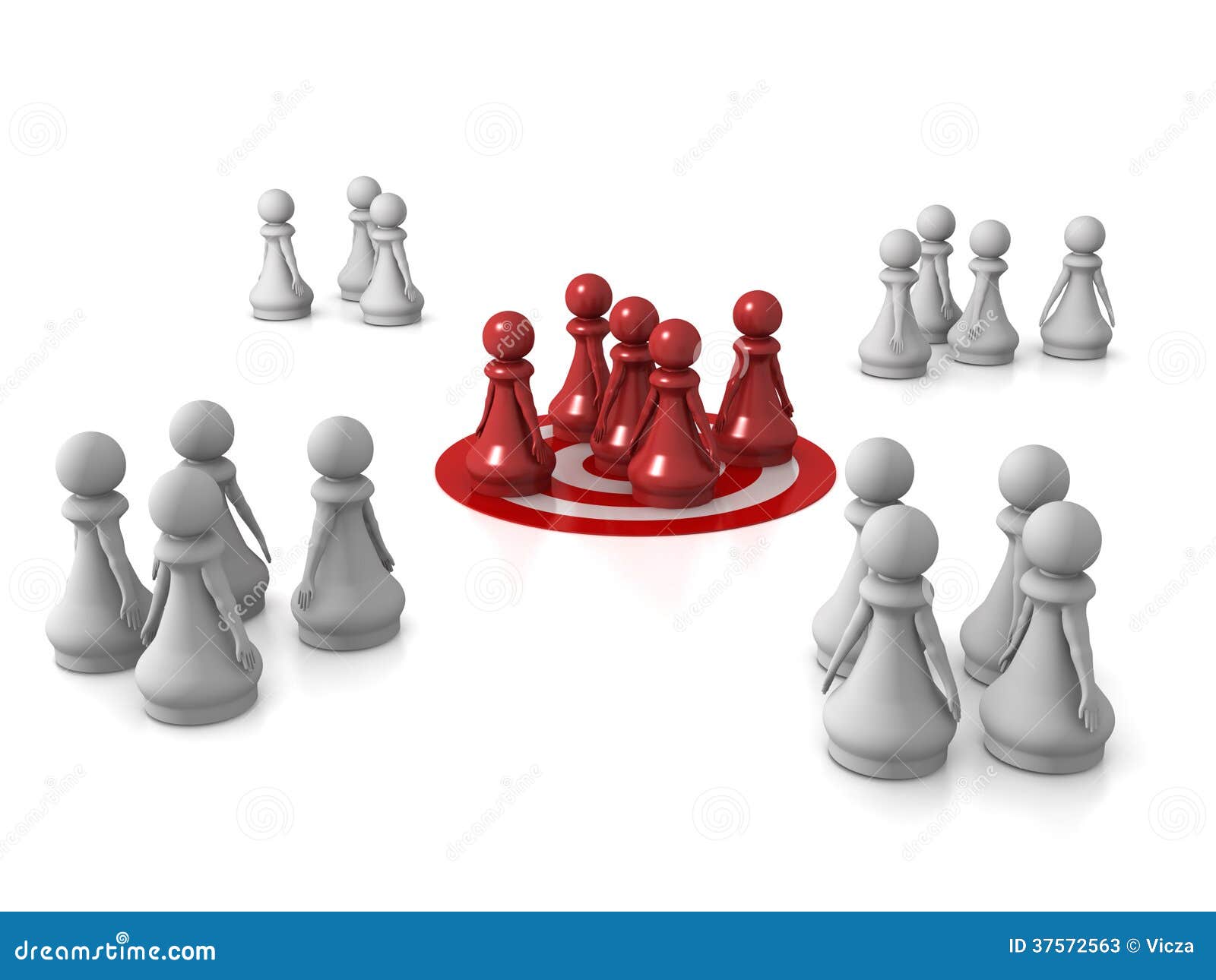 Target audience stock illustration. Illustration of cartoon - 37572563